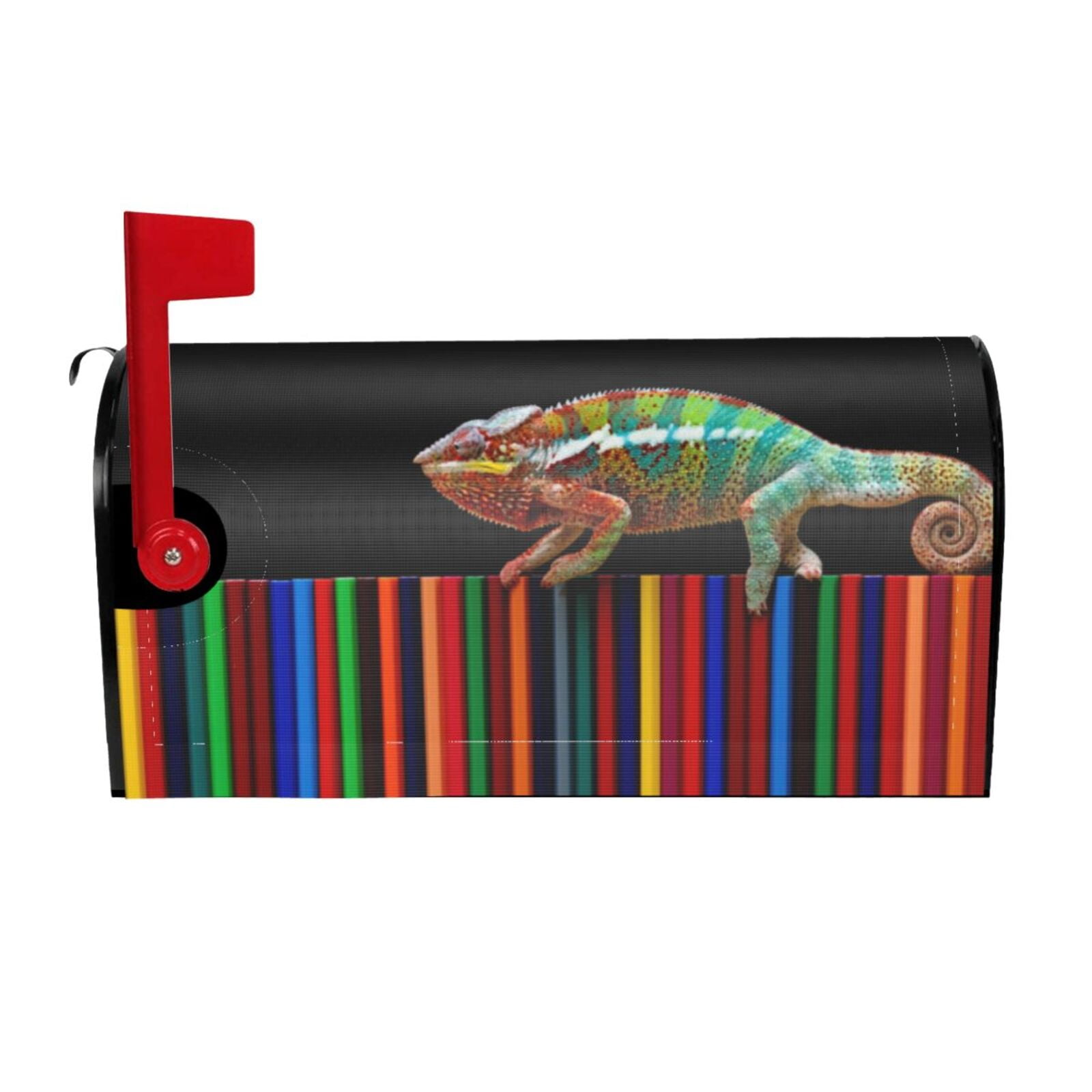 KLL Chameleon Panther On Colored Pencils Pattern Mailbox Covers ...