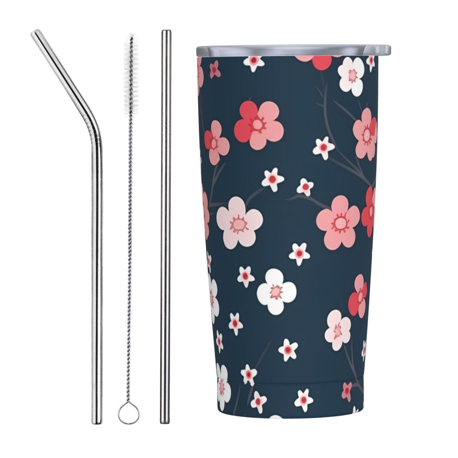 KLL Cherry Blossoms Stainless Steel Vacuum Insulated Coffee Cup 20 oz ...