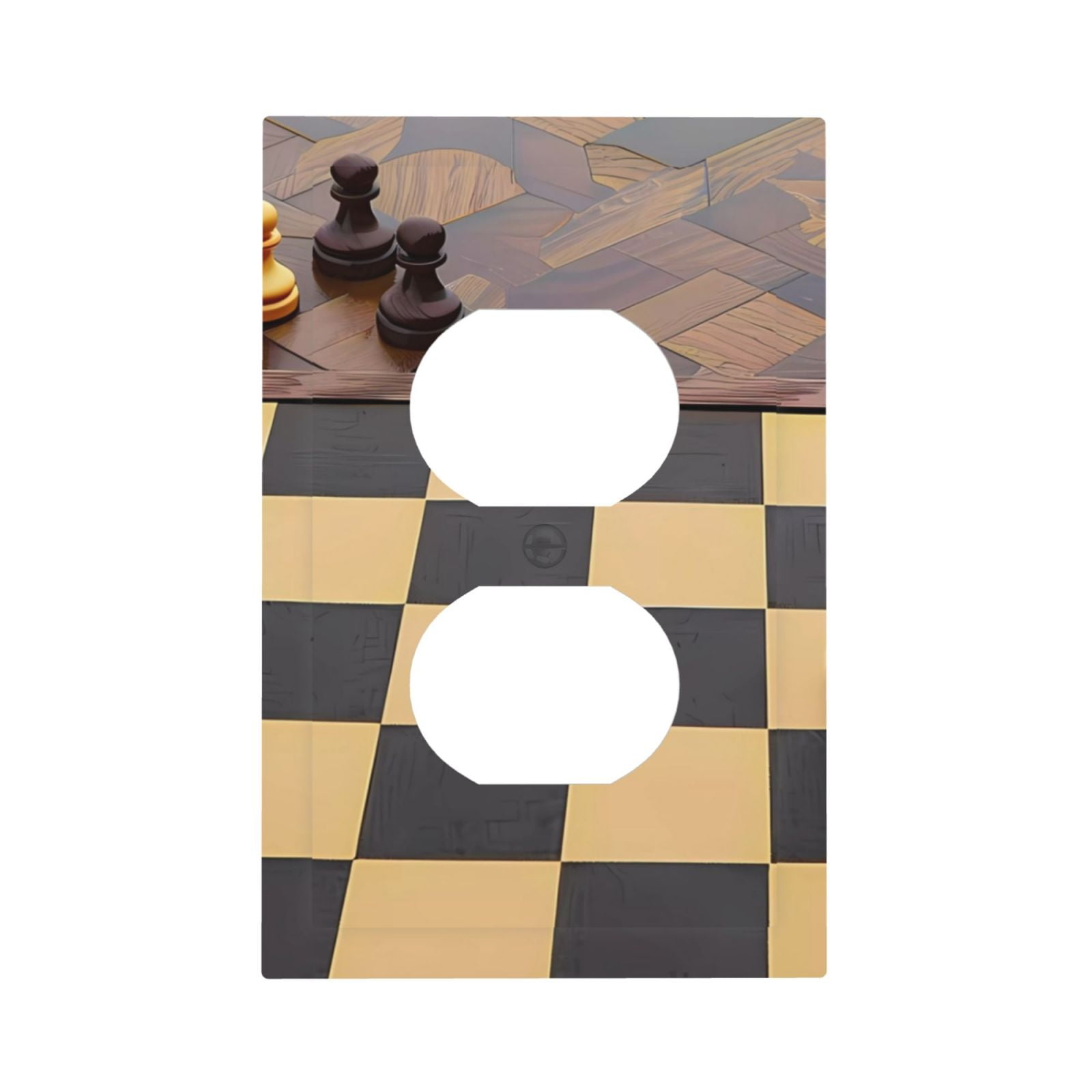 KLL Chess Board With Pawns Pattern Electrical Outlet Covers, 3" x 5" 1 ...