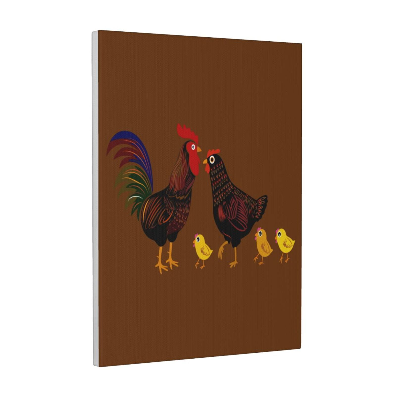 KLL Chicken Farm Animal Print Farmhouse Canvas Wall Art,Wall ...