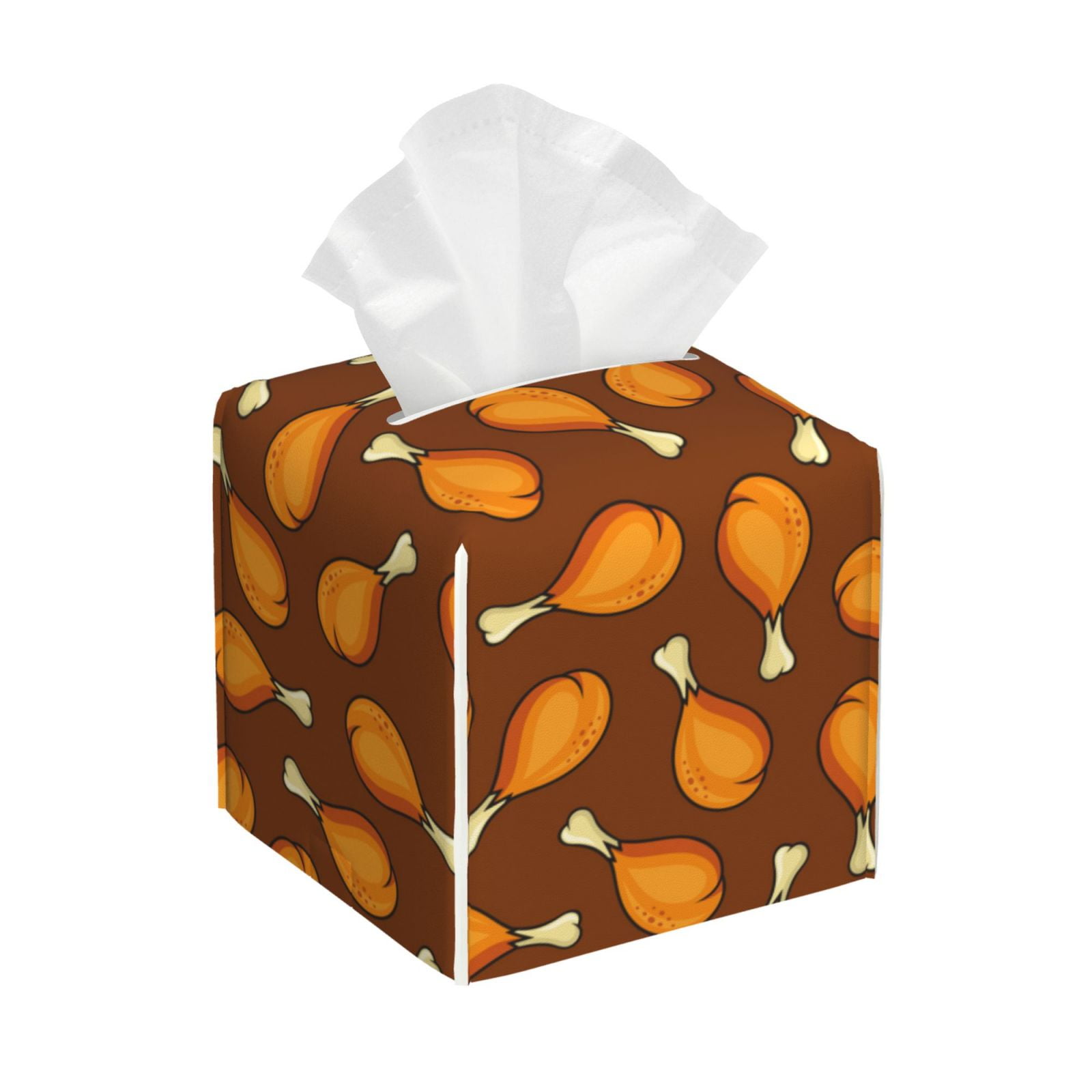 KLL Chicken Legs 1 Print Tissue Box Cover,Leather Tissue Holder Square ...