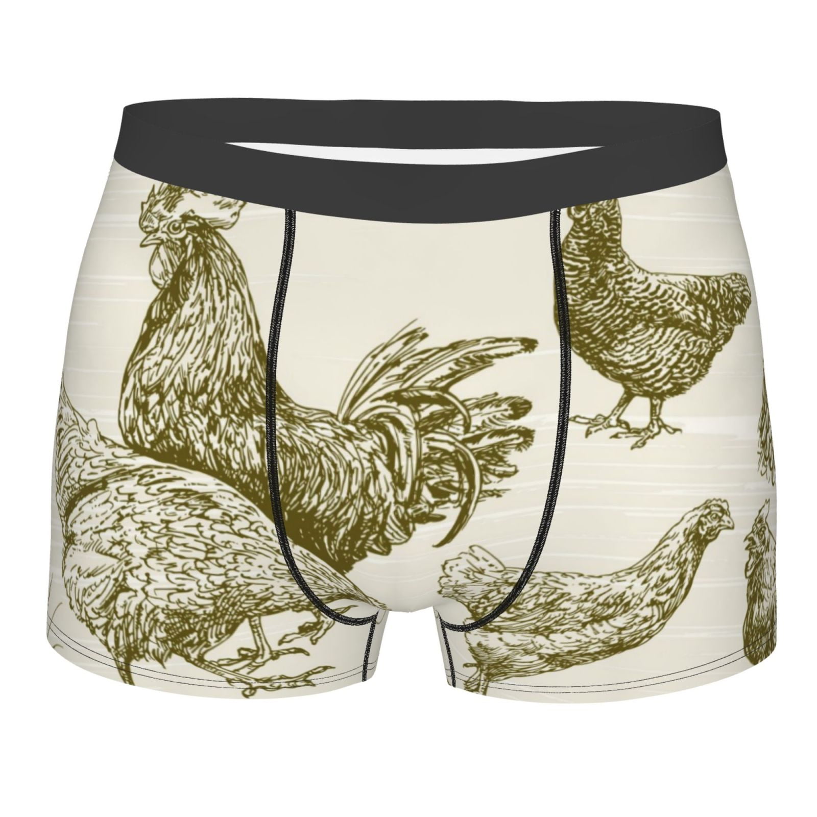 KLL Chickens Men's Cotton Boxer Briefs Underwear-Small - Walmart.com