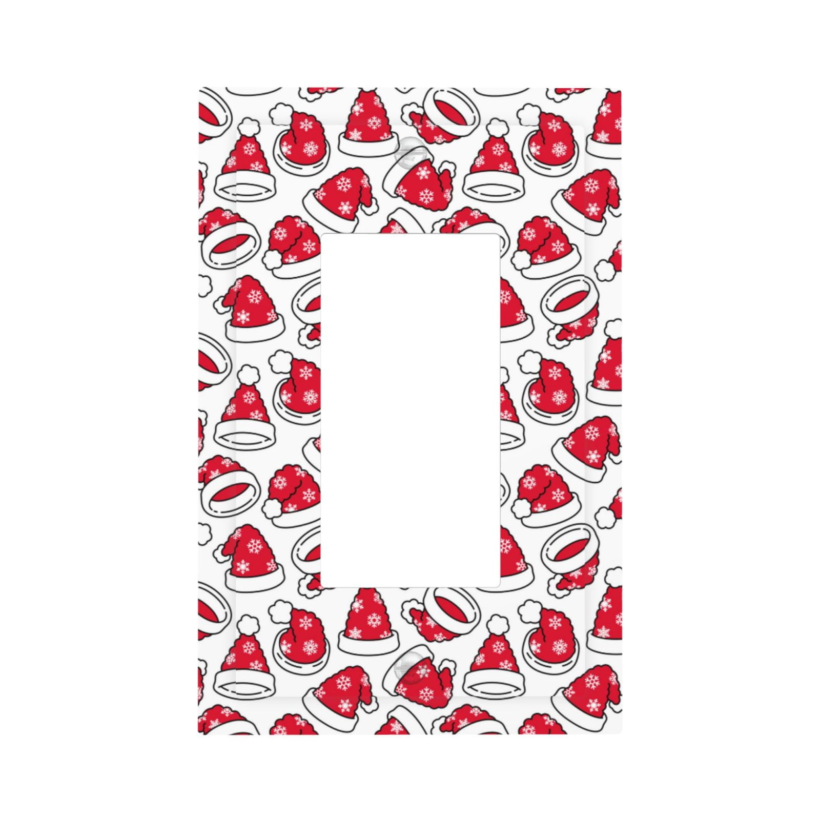 KLL Christmas Hat Pattern Electrical Outlet Covers, 3" x 5" 1 Pack ...