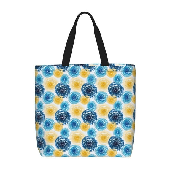 KLL Circular Pattern Aesthetic Tote Bag for Women Beach Bag Shopping ...