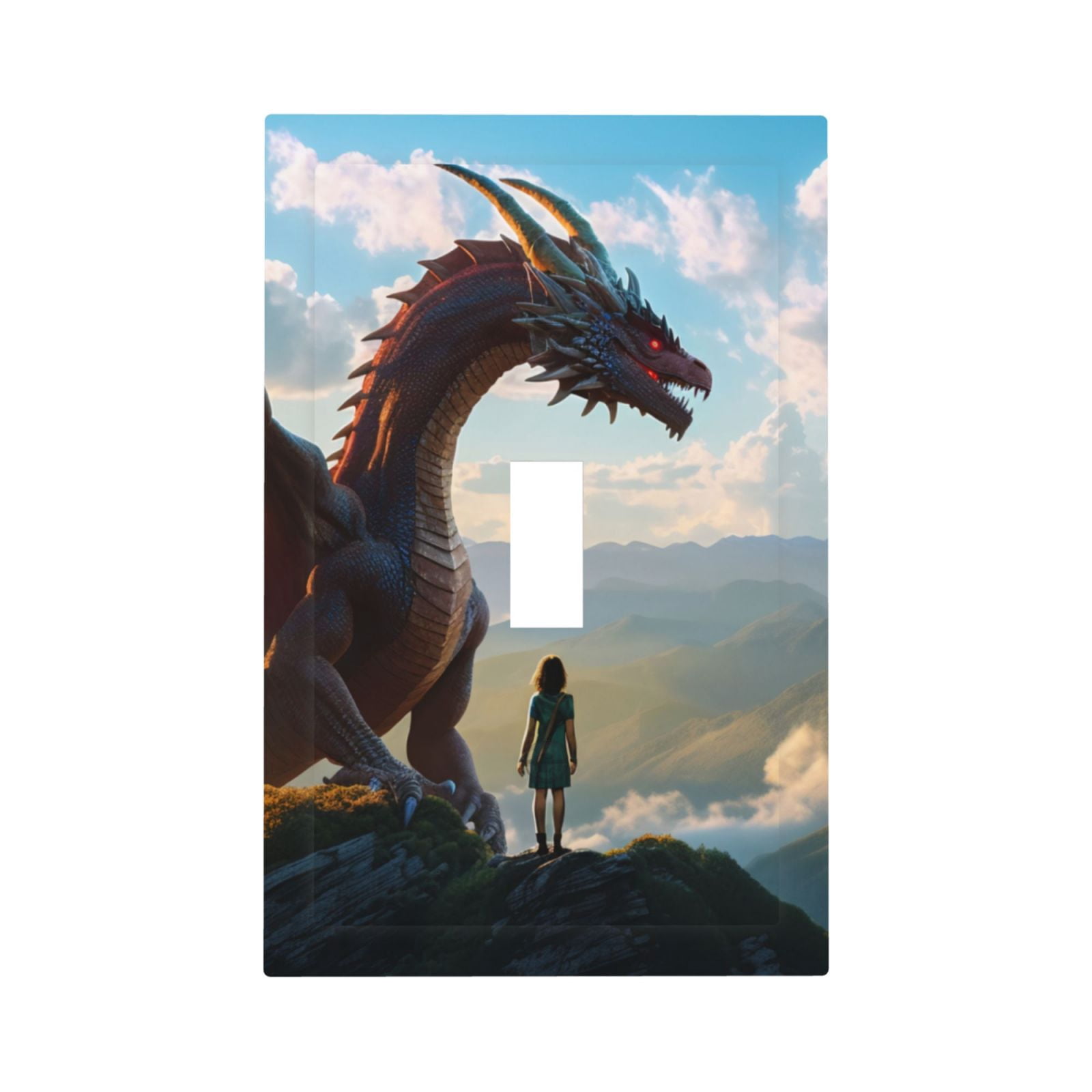 KLL Clear Sky Mountain Red Dragon Pattern Electrical Outlet Covers, 3 ...
