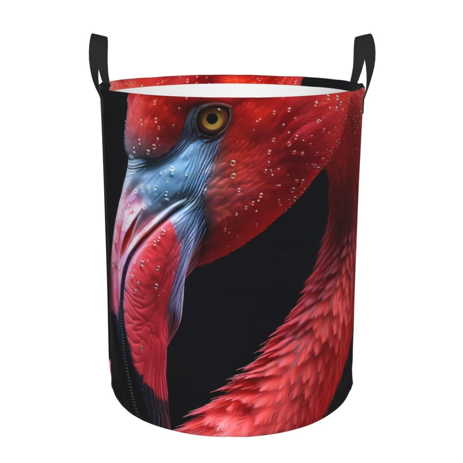 KLL Closeup Red Flamingo Portrait Waterproof Foldable Laundry Hamper ...