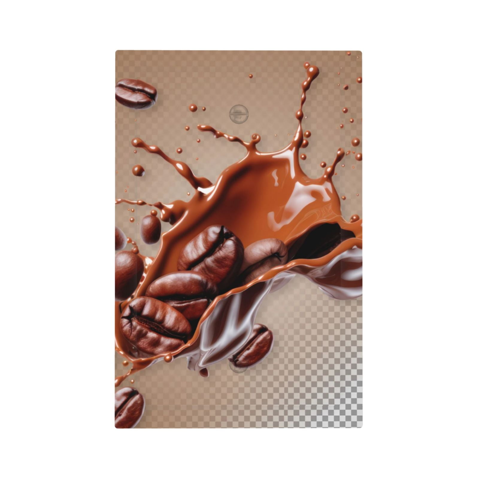 KLL Coffee Beans Chocolate Splash Pattern Electrical Outlet Covers, 3" x 5" 1 Pack Electric ...