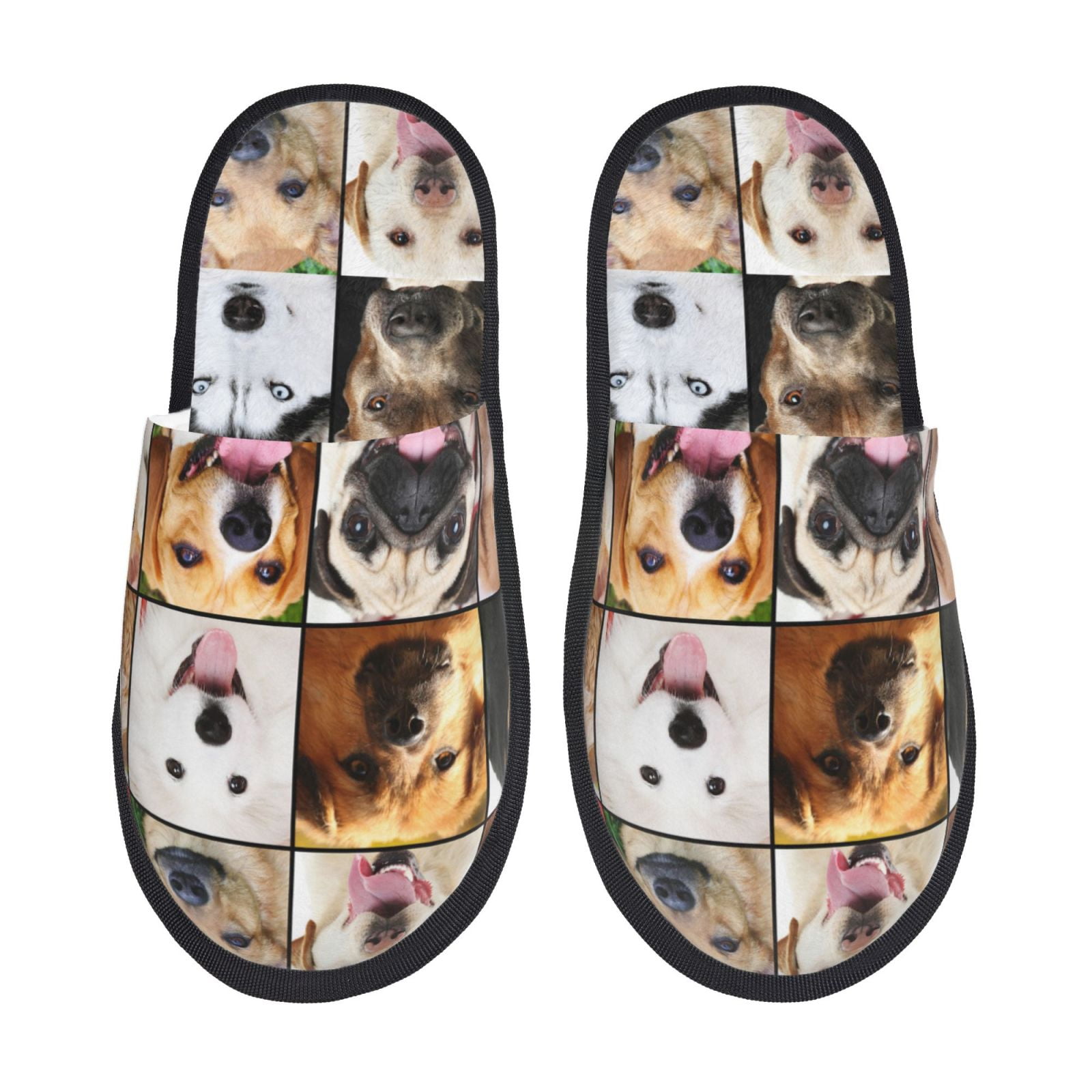 KLL Collage of different dogs Slippers for Women Men House Slip on ...