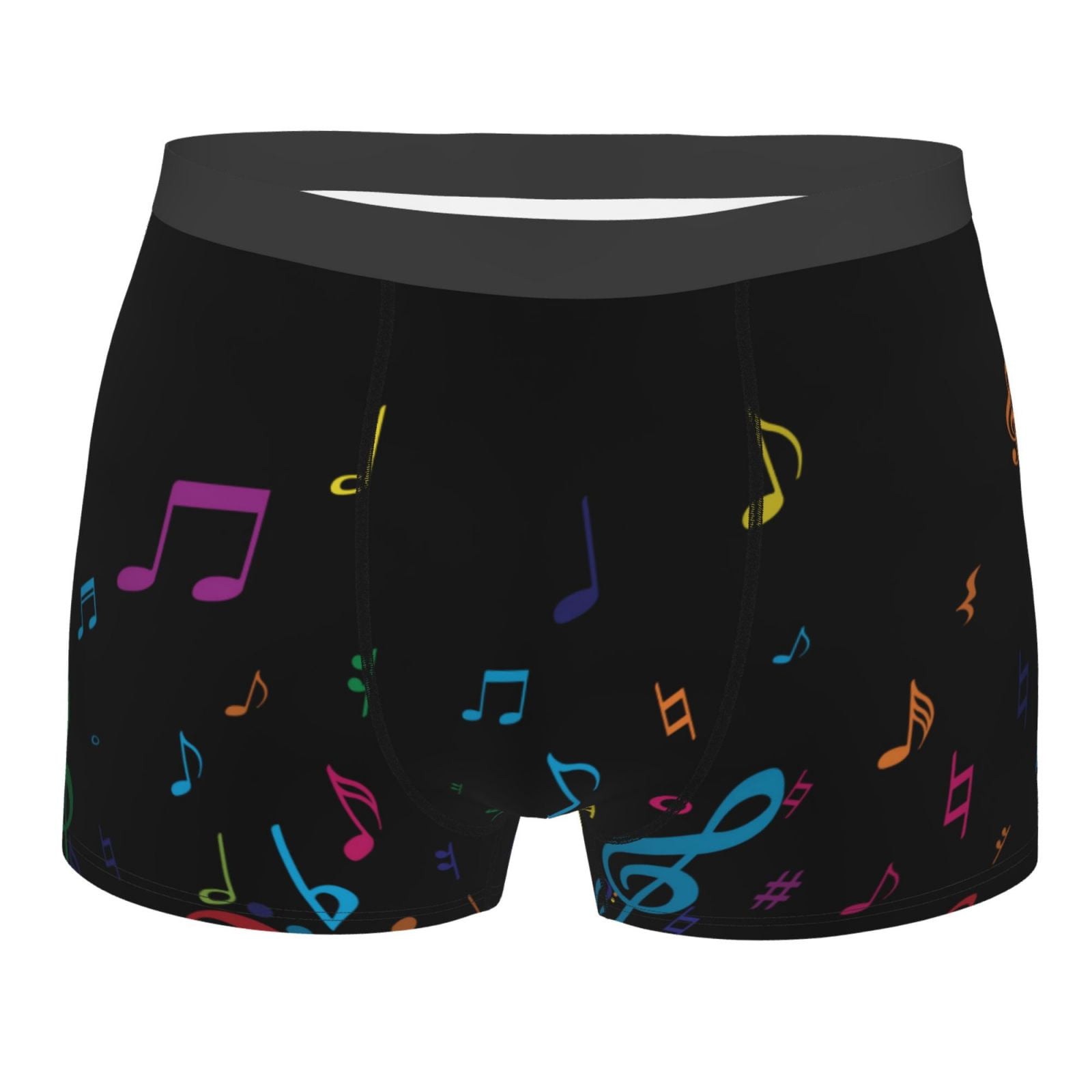KLL Color Musical Notes Men's Cotton Boxer Briefs Underwear-Large ...
