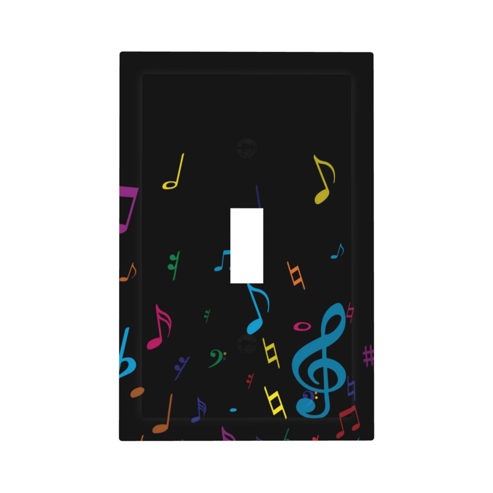 KLL Color Musical Notes Pattern Electrical Outlet Covers, 3" x 5" 1 ...