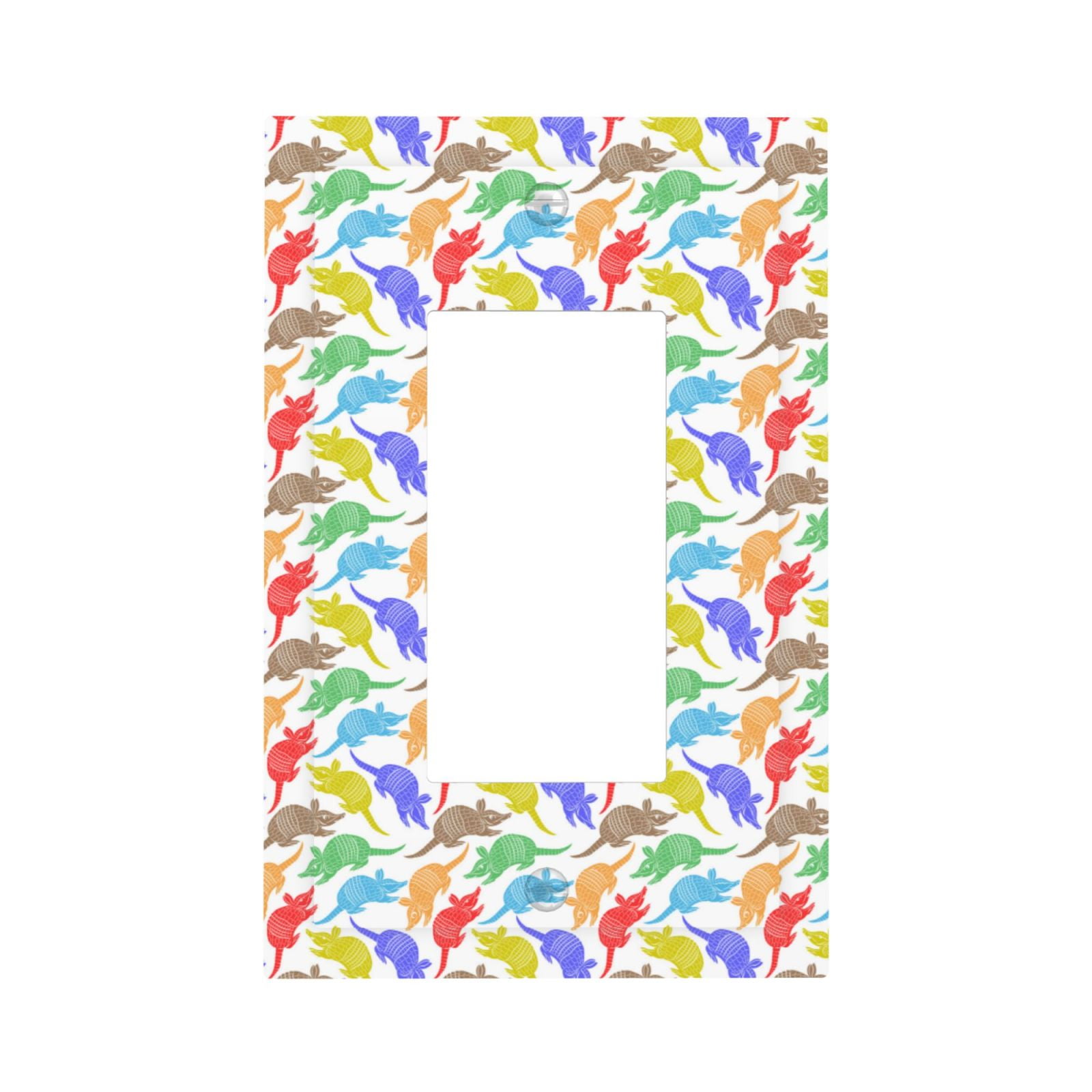 KLL Colored Armadillos Pattern Electrical Outlet Covers, 3" x 5" 1 Pack ...