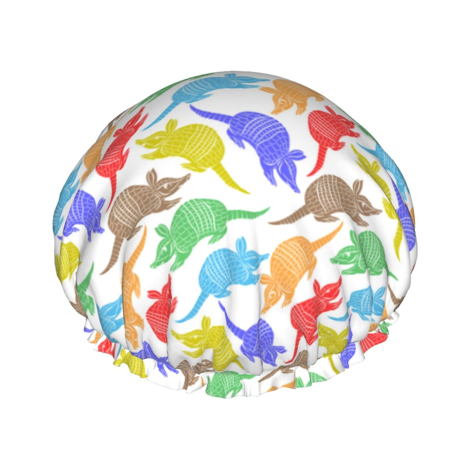 KLL Colored Armadillos Pattern Shower Cap & Bath Cap for Women ...