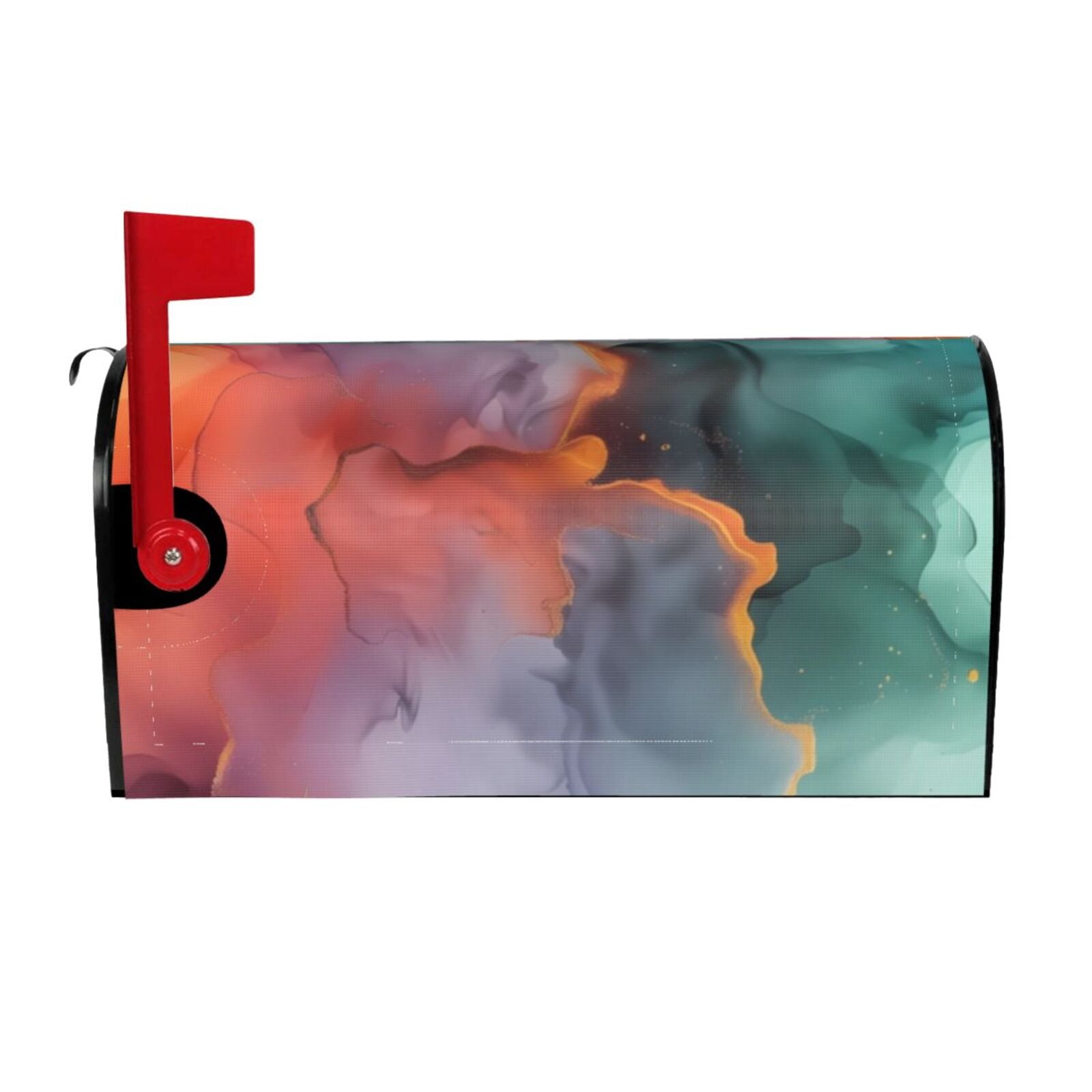 KLL Colorful Abstract Waves Pattern Mailbox Covers,Magnetic Mailbox ...