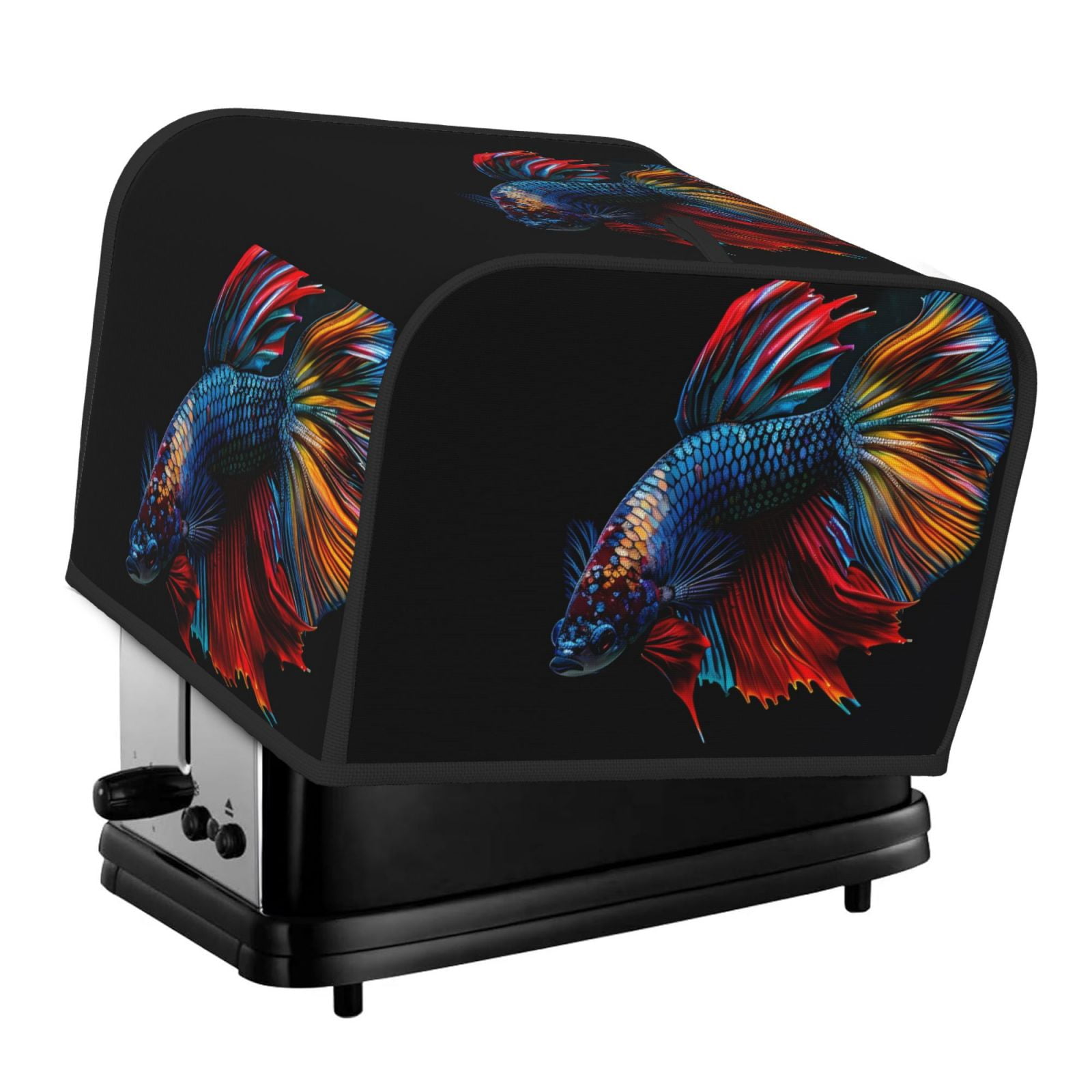 KLL Colorful Betta Fish Print 4 Slice Toaster Dust Covers Kitchen Small ...
