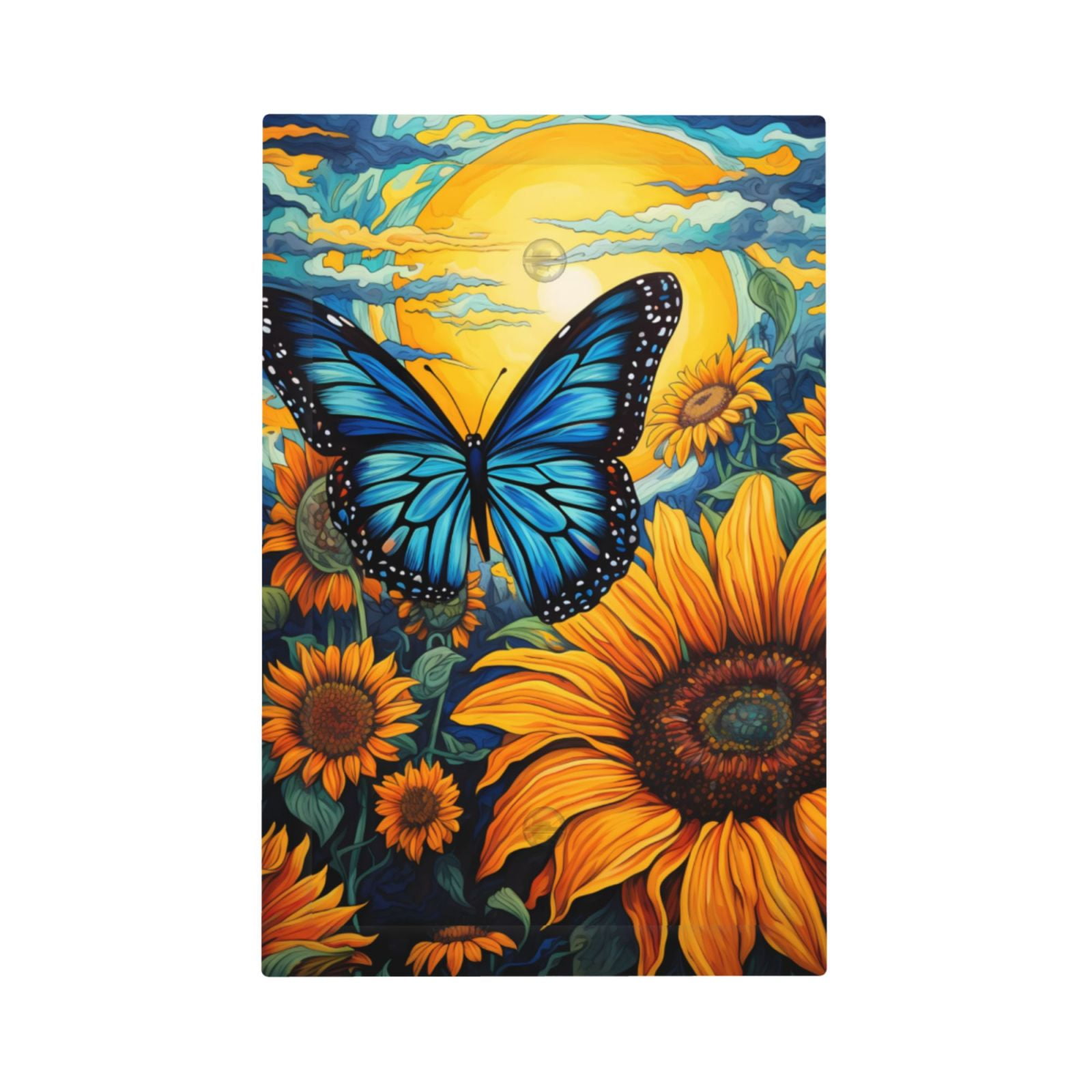 KLL Colorful Cloud Butterfly Sunflower Pattern Electrical Outlet Covers ...