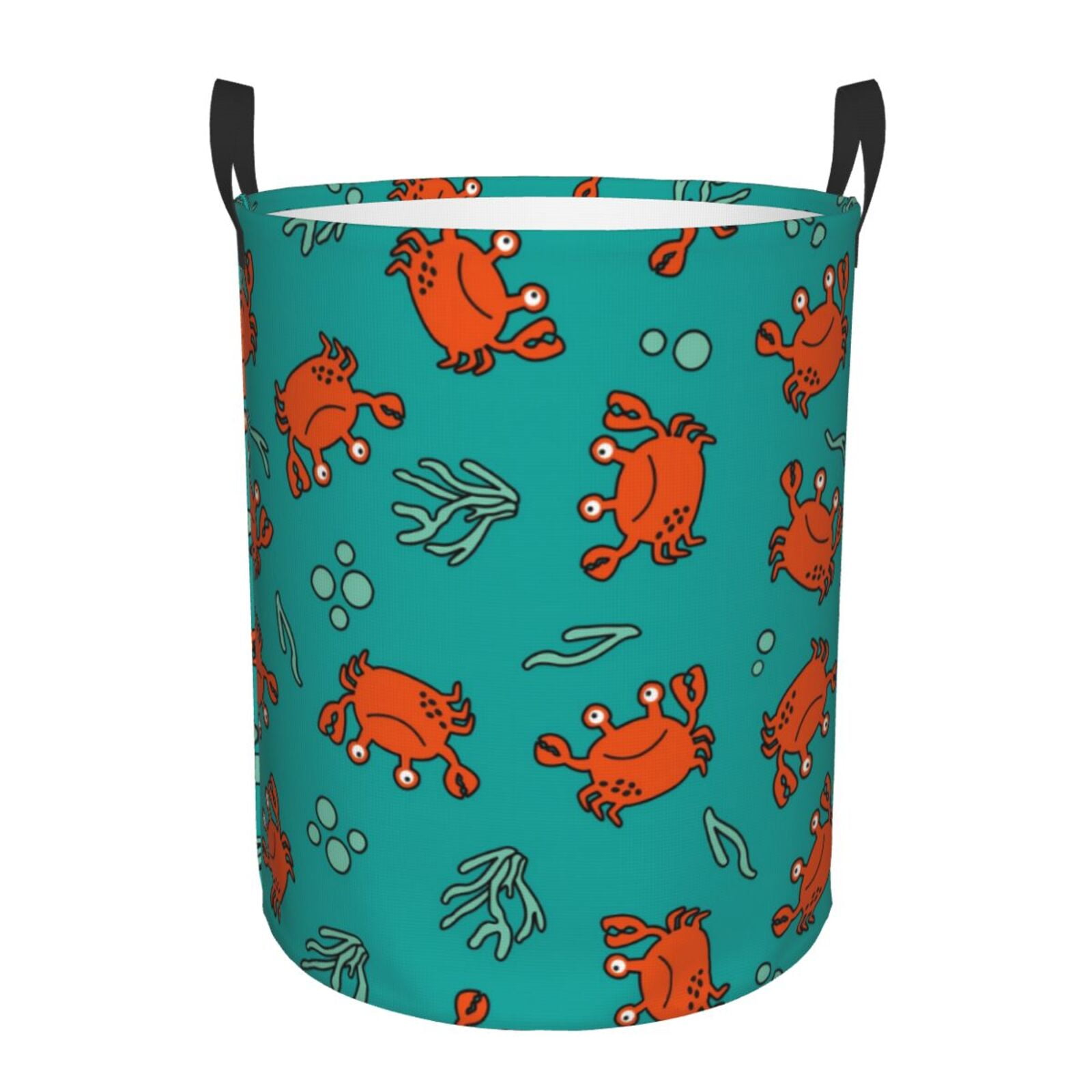 KLL Colorful Crab Waterproof Foldable Laundry Hamper Bucket with ...