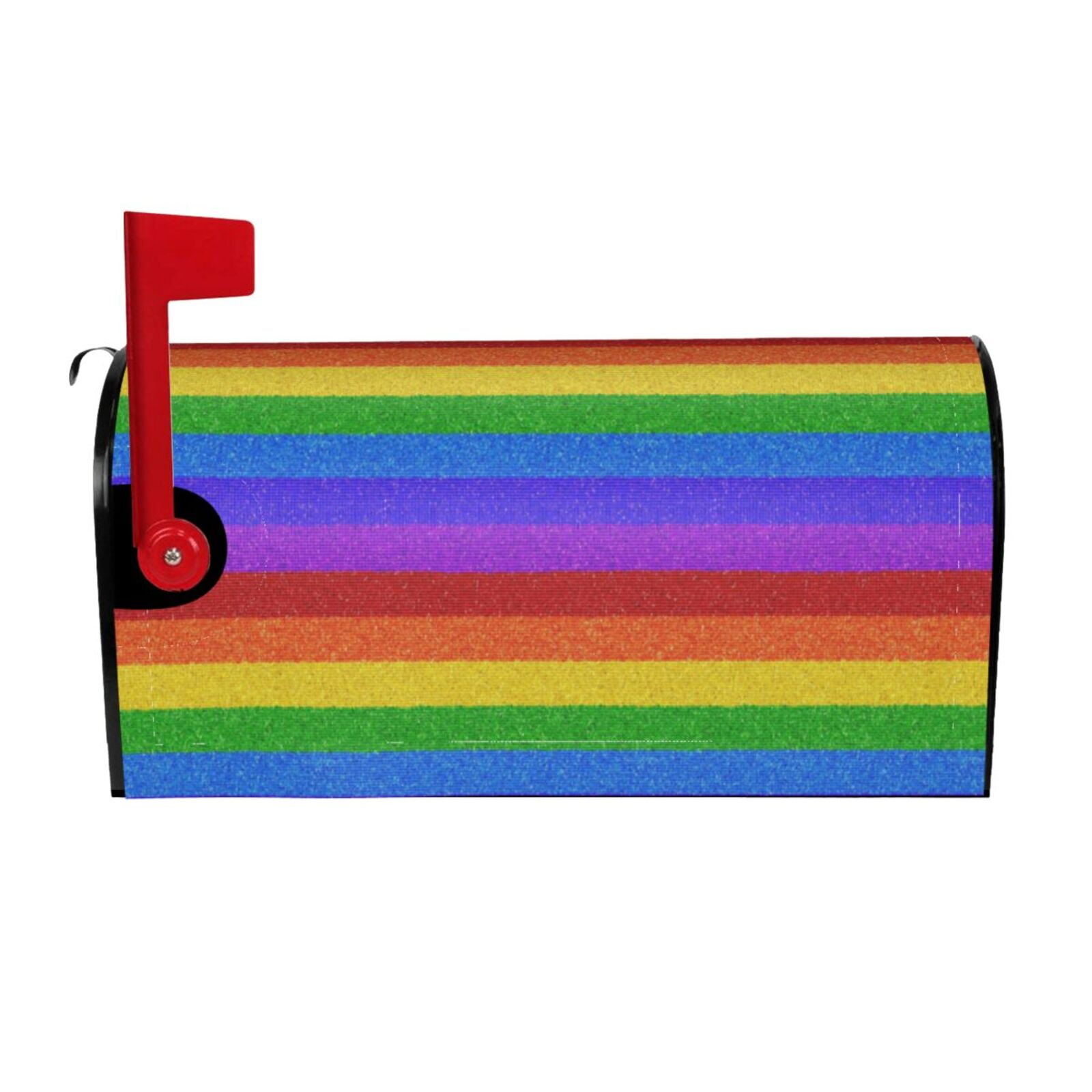 KLL Colorful Glitter Rainbow Pattern Mailbox Covers,Magnetic Mailbox Waterproof Post Box Cover ...
