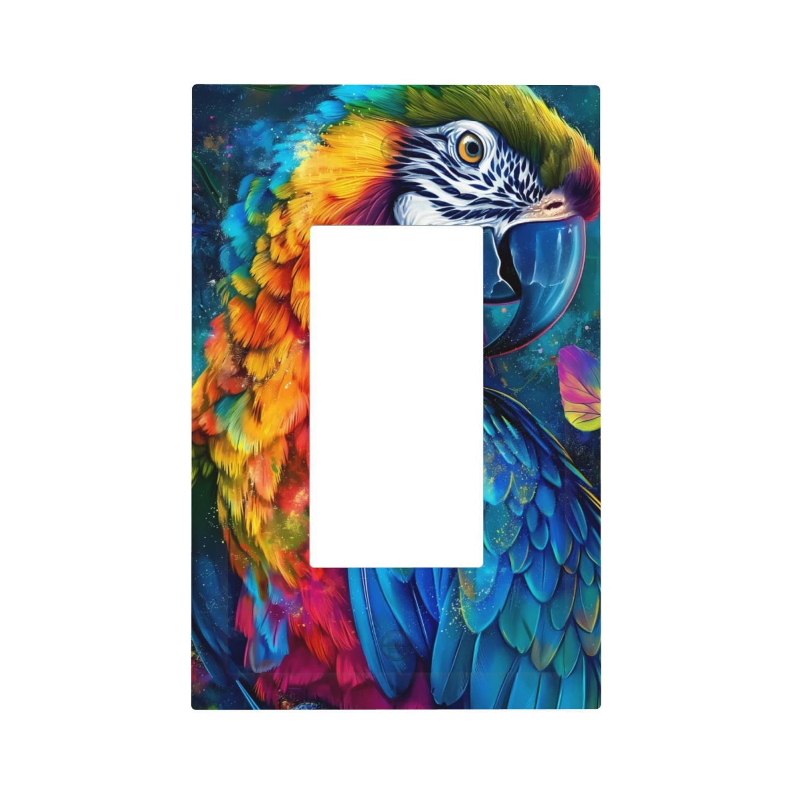 KLL Colorful Parrot Jungle Dream Pattern Electrical Outlet Covers, 3" x ...