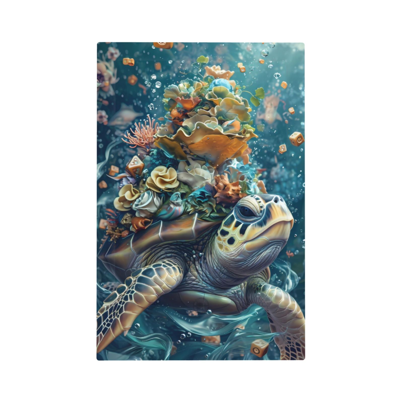 KLL Colorful Plant Turtle Pattern Electrical Outlet Covers, 3" x 5" 1 ...