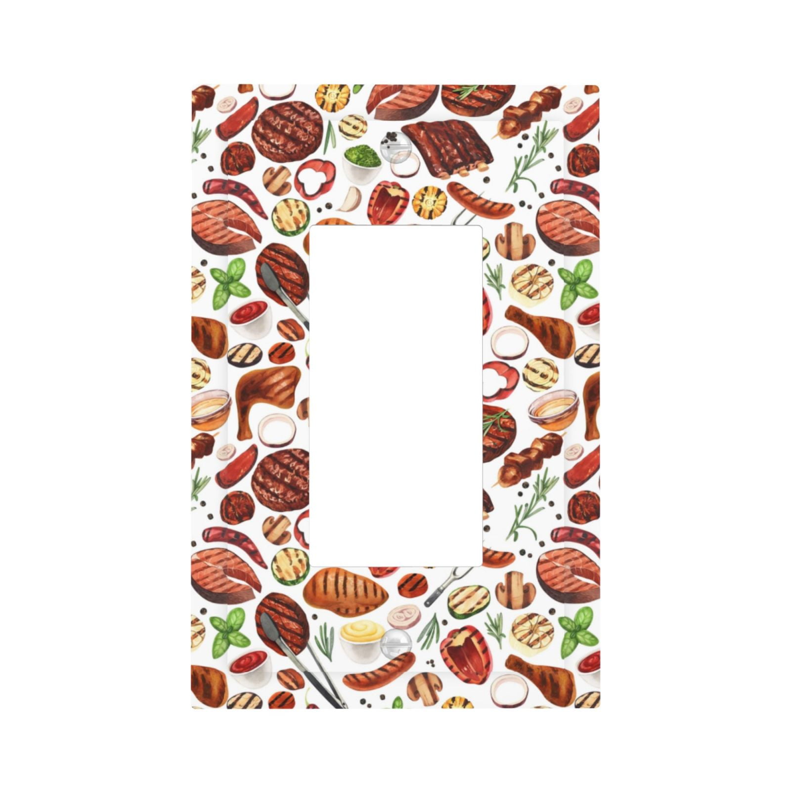 KLL Cooking Bbq Pattern Electrical Outlet Covers, 3" x 5" 1 Pack ...