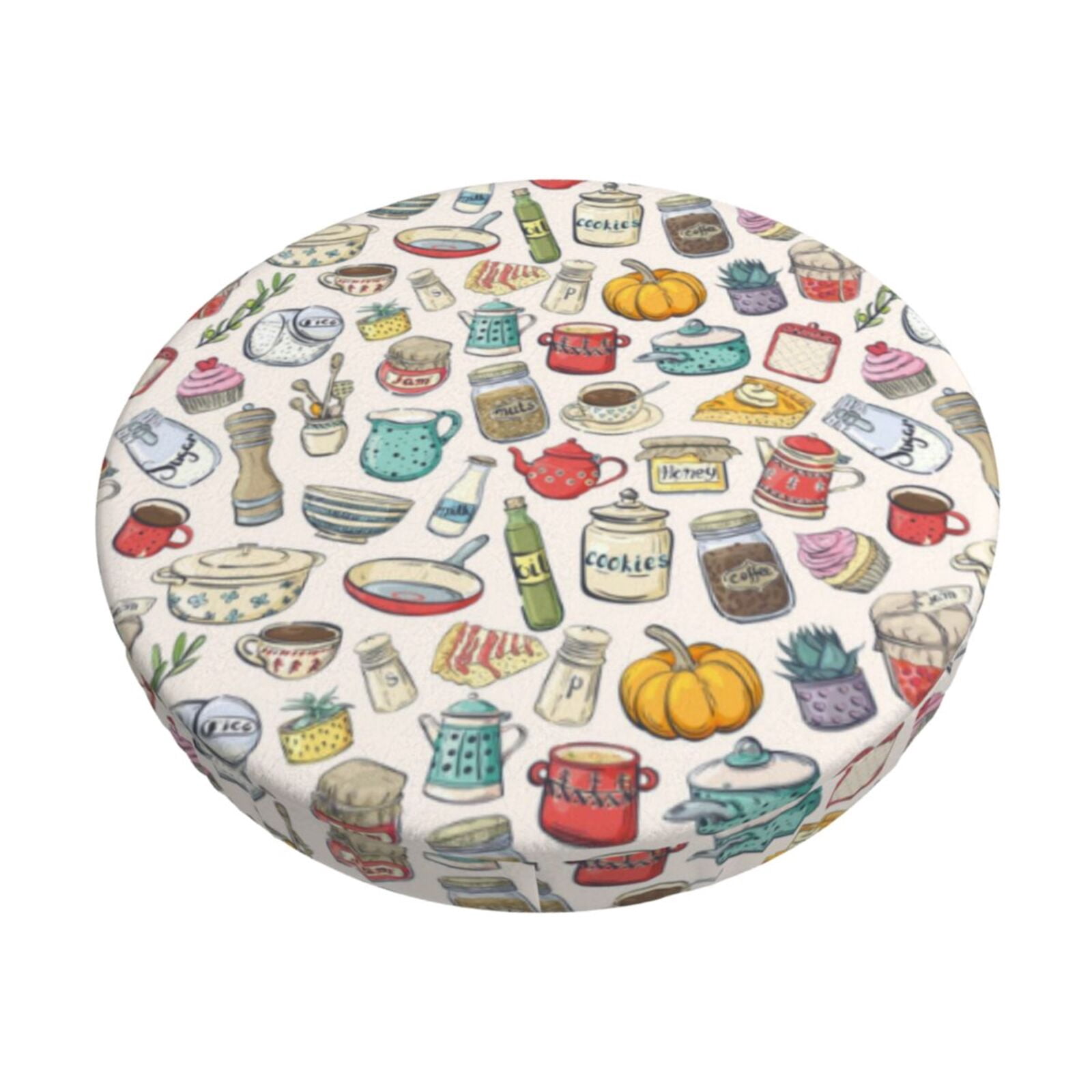 KLL Cooking Utensils Round Bar Chair Cushion Cover 13 inch ,Bar Stool ...