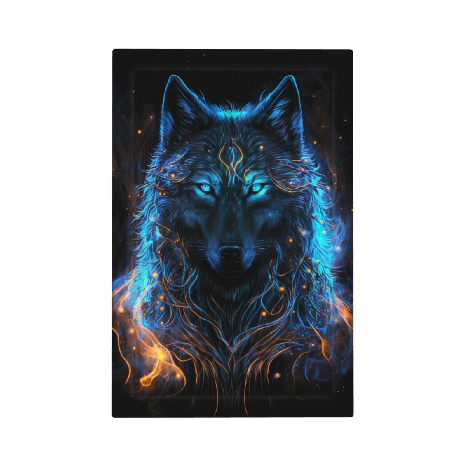 KLL Cool Blue Light Wolf Pattern Electrical Outlet Covers, 3" x 5" 1 ...