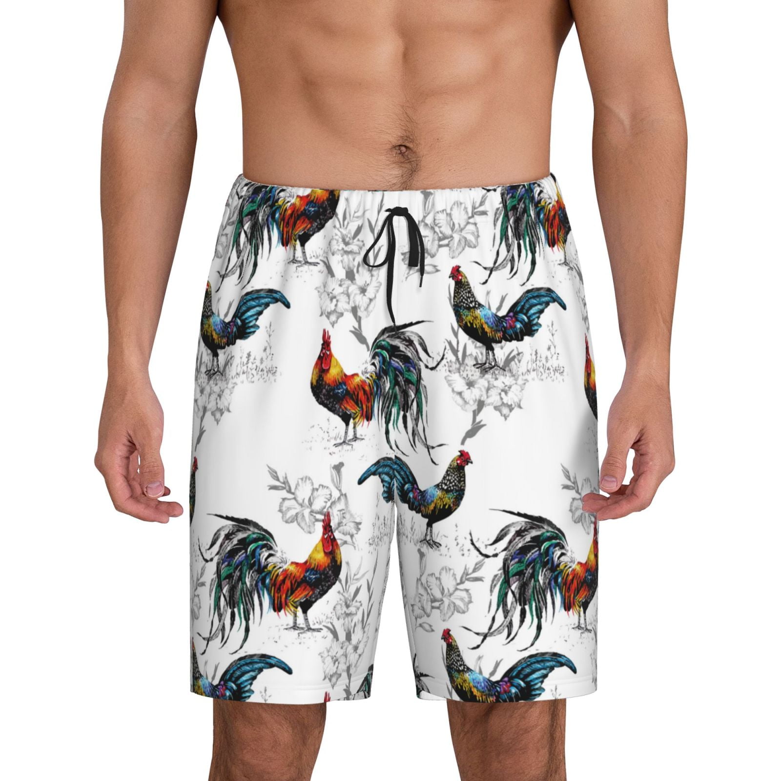 KLL Cool Chicken for Men's 1-Pack Shorts,Sleep Pajama Shorts for Men ...