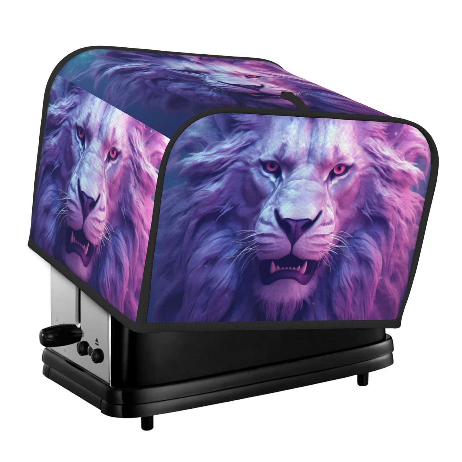 KLL Cool Lion Head Print 4 Slice Toaster Dust Covers Kitchen Small ...