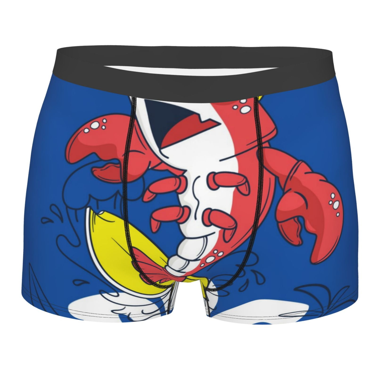 KLL Cool Lobster Surfing Men's Cotton Boxer Briefs Underwear-Small ...