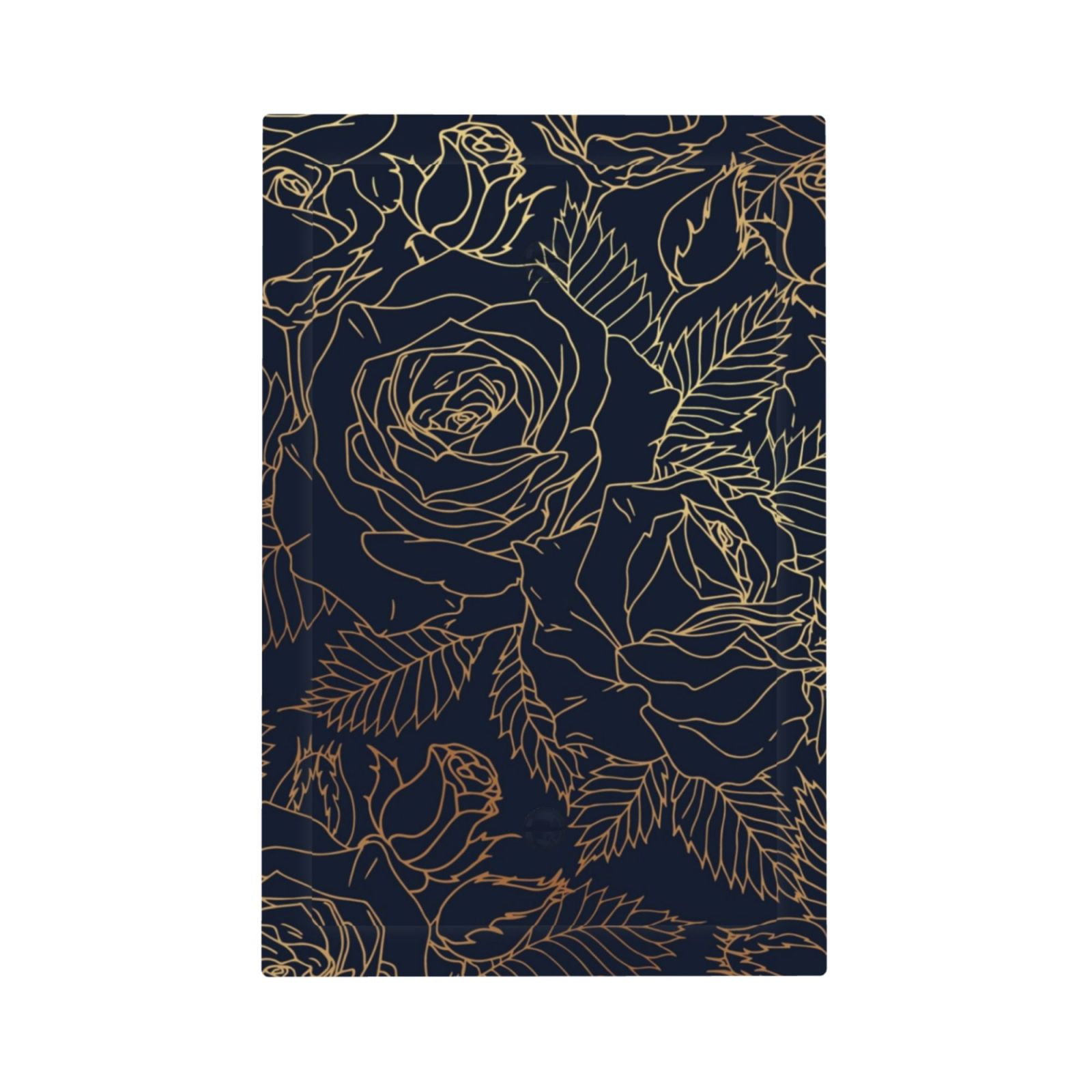KLL Copper-Gold Gloss Outline Rose Pattern Electrical Outlet Covers, 3 ...