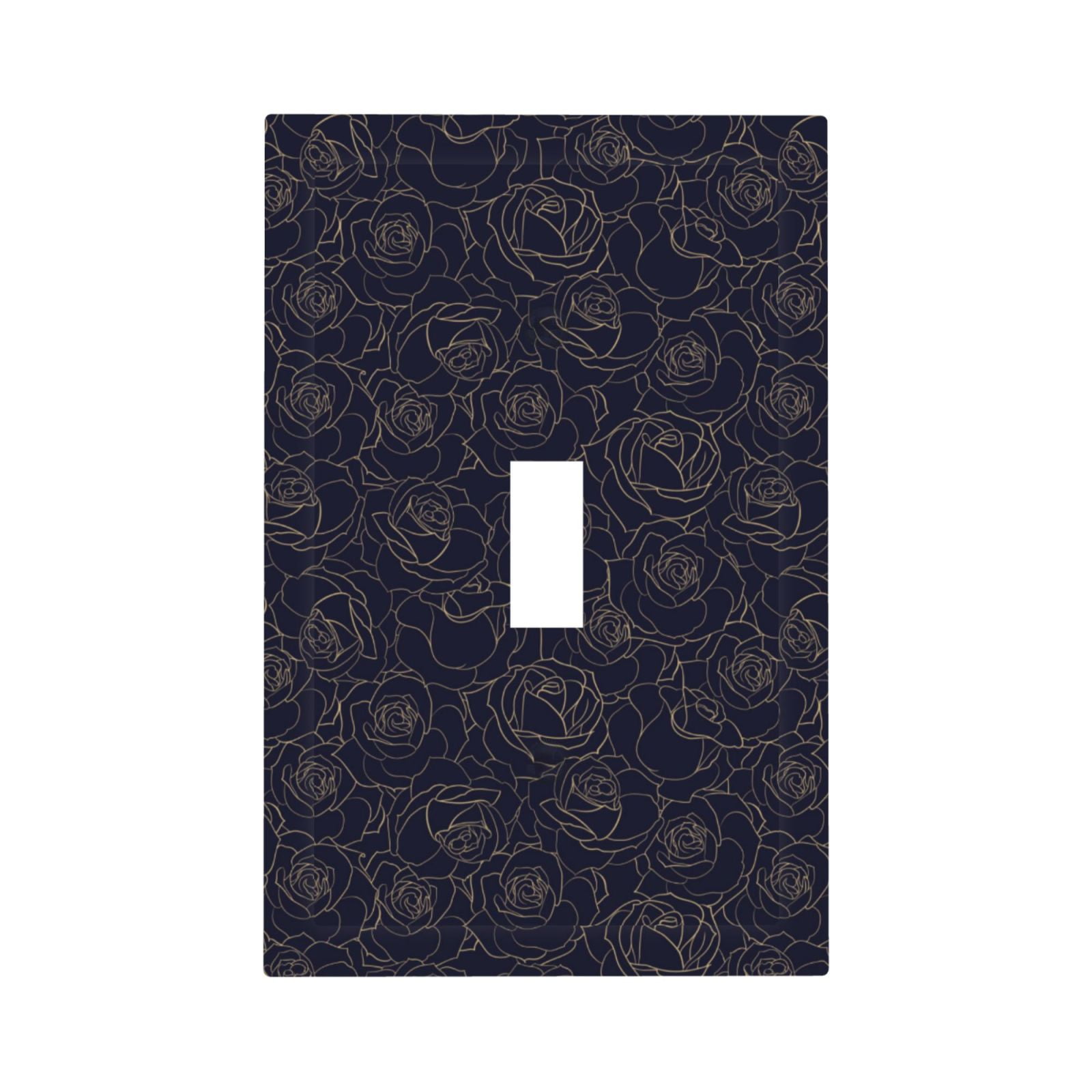 KLL Copper-Gold Gloss Outline Rose1 Pattern Electrical Outlet Covers, 3 ...