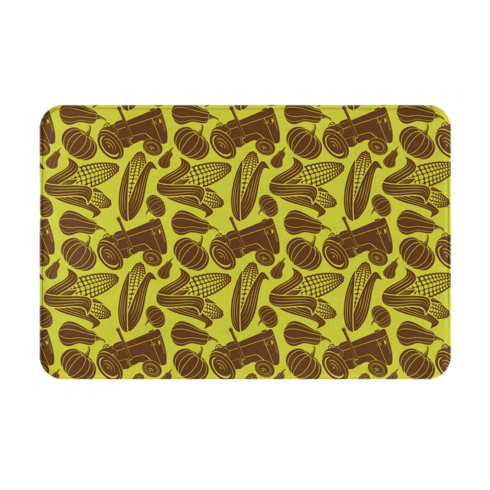 KLL Countryside Pumpkin Tractor Print Front Door Mat Indoor Outdoor ...