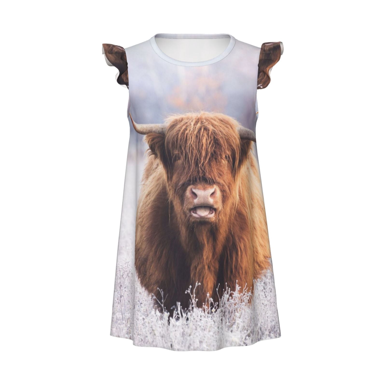 KLL Cow Print Girls Nightgowns Pajamas for Girl Sleepwear Toddler ...