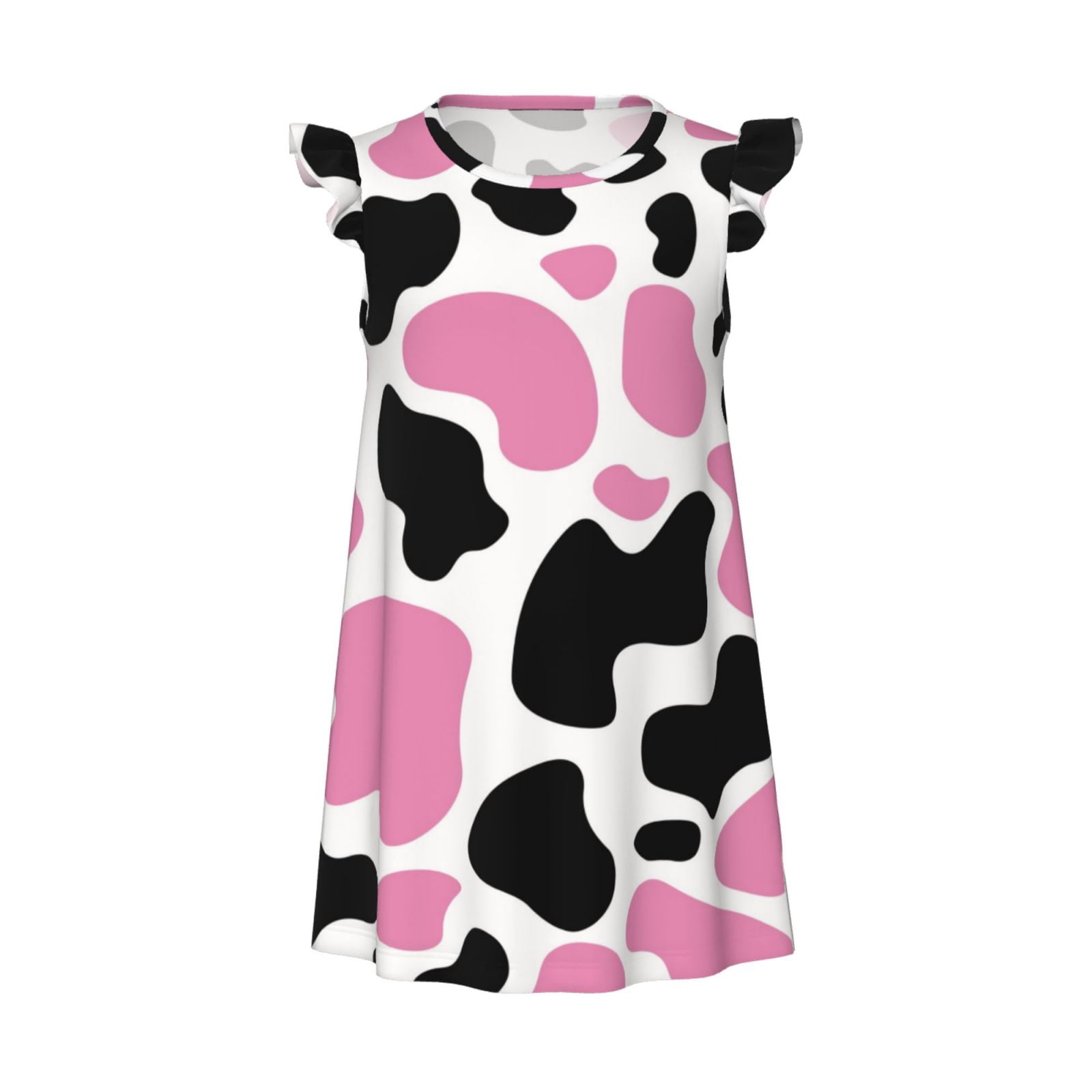 KLL Cow Spots Print Girls Nightgowns Pajamas for Girl Sleepwear Toddler ...