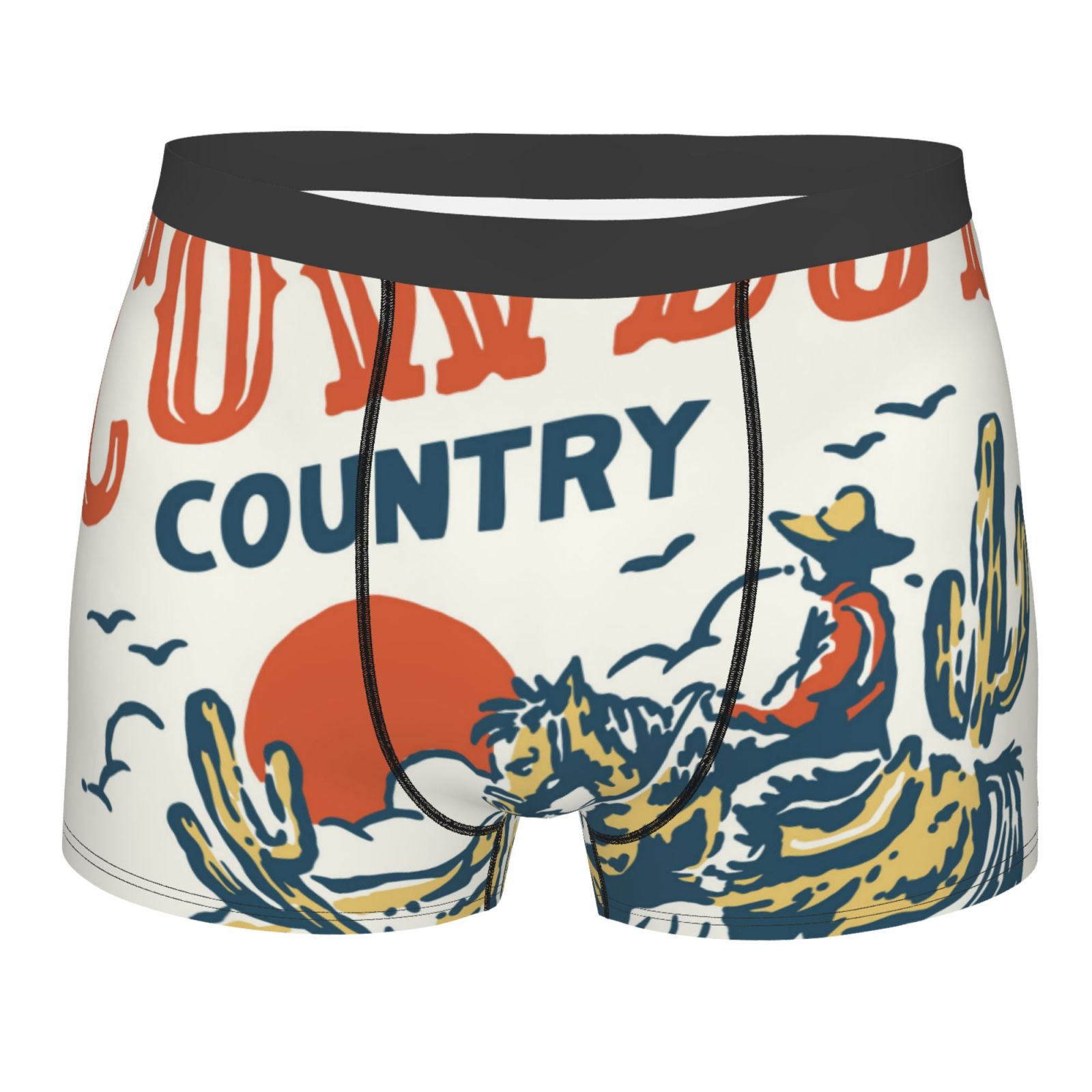 KLL Cowboy Rising Horse Men's Cotton Boxer Briefs Underwear-Small ...