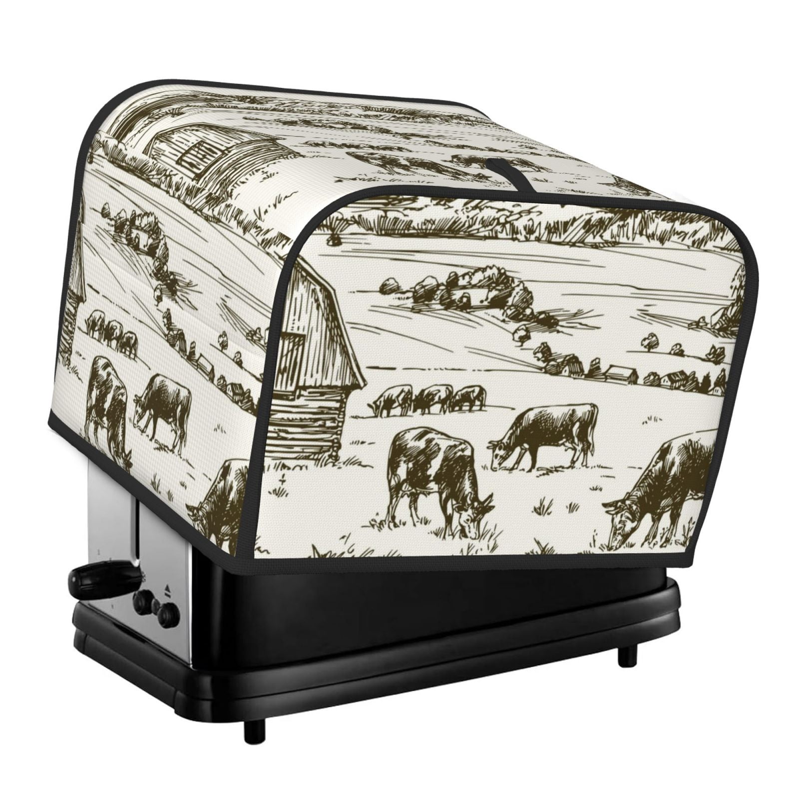 KLL Cows Grazing On The Meadow 1 Print 4 Slice Toaster Dust Covers ...