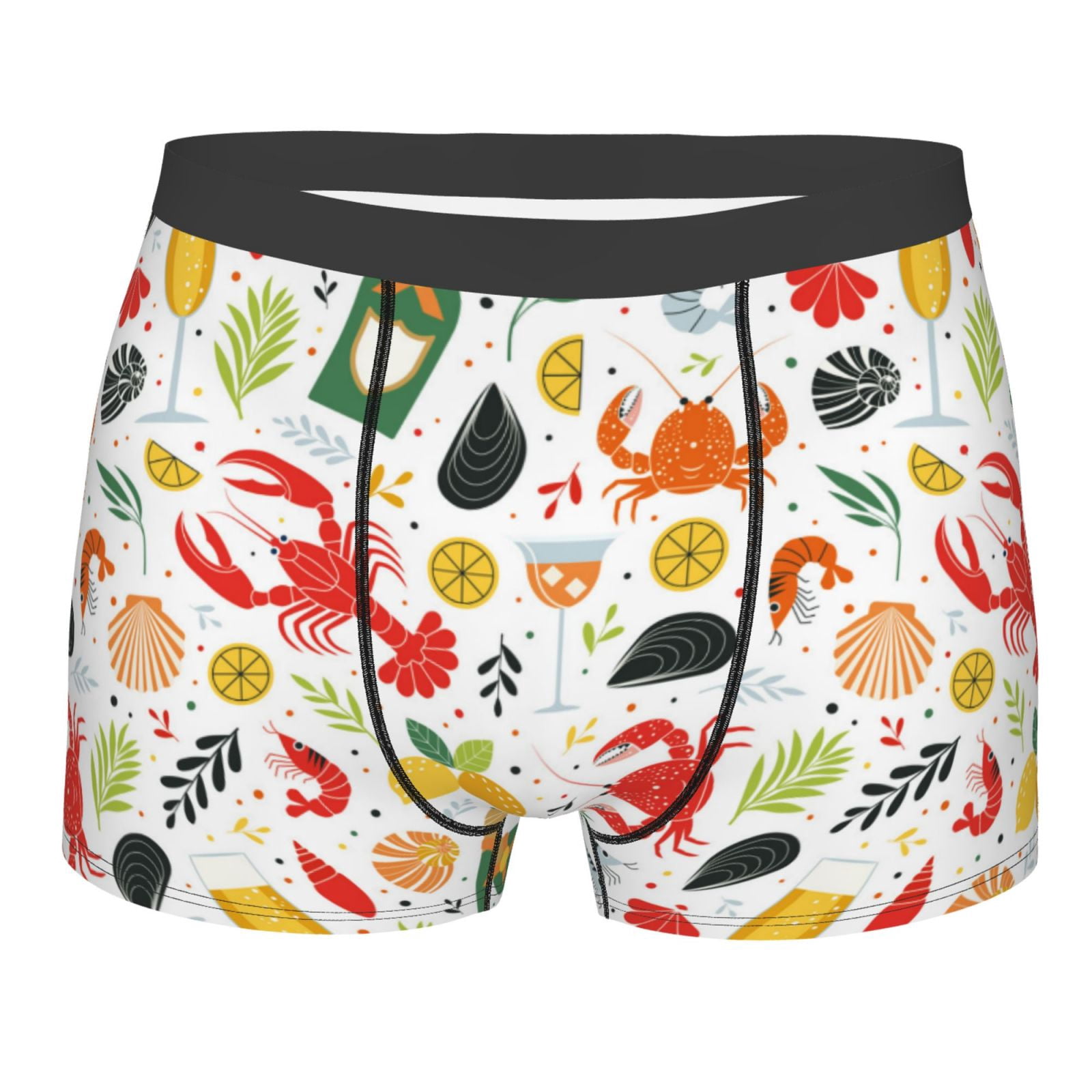 KLL Crabs Shrimps Men's Cotton Boxer Briefs Underwear- - Walmart.com