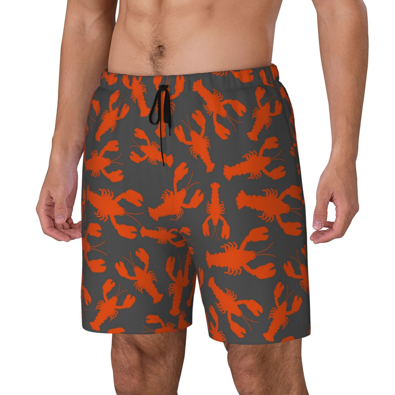 KLL Crayfish for Mens Swim Trunks Quick Dry Swim Shorts with Built-in ...