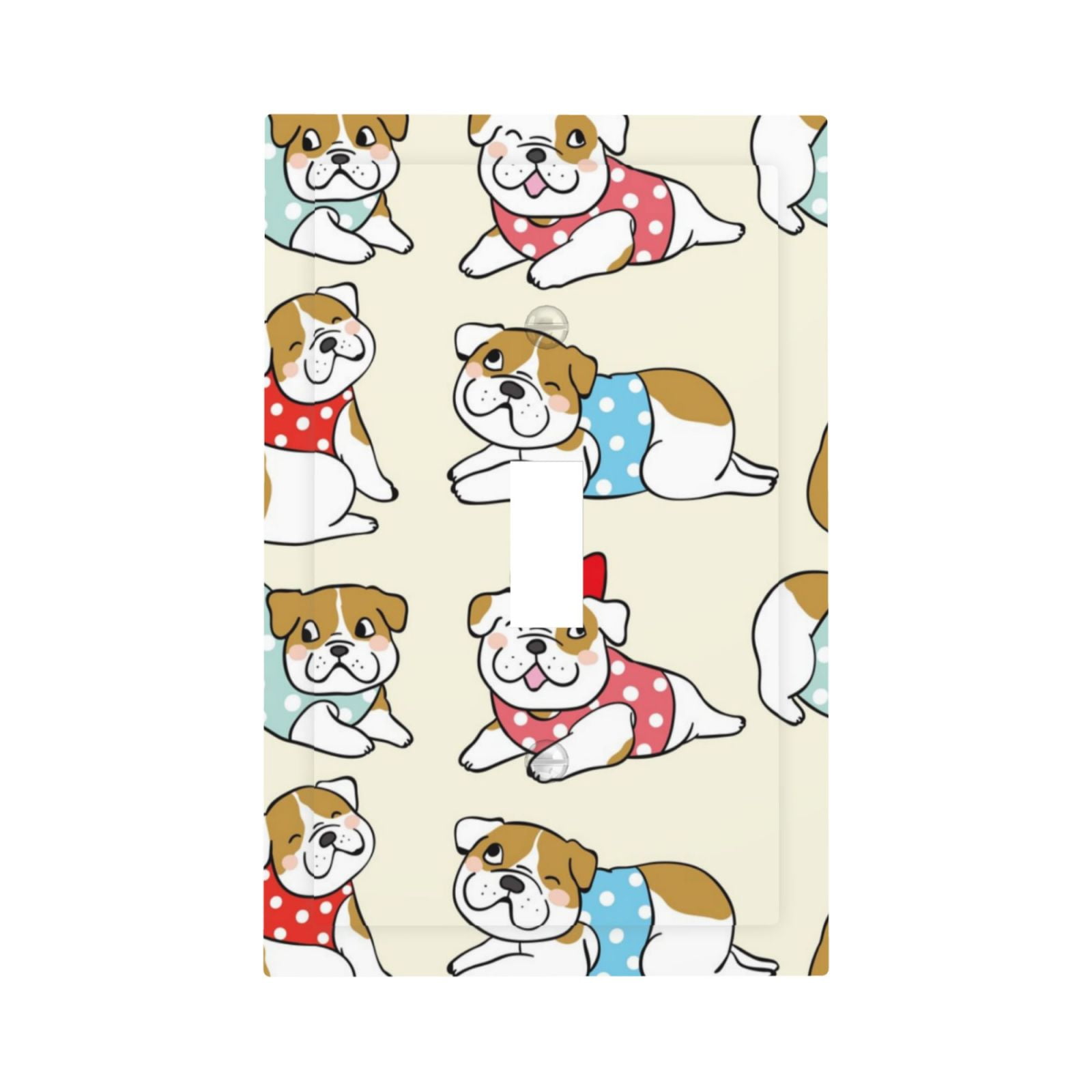 KLL Cute Bull Dog Pattern Electrical Outlet Covers, 3" x 5" 1 Pack ...