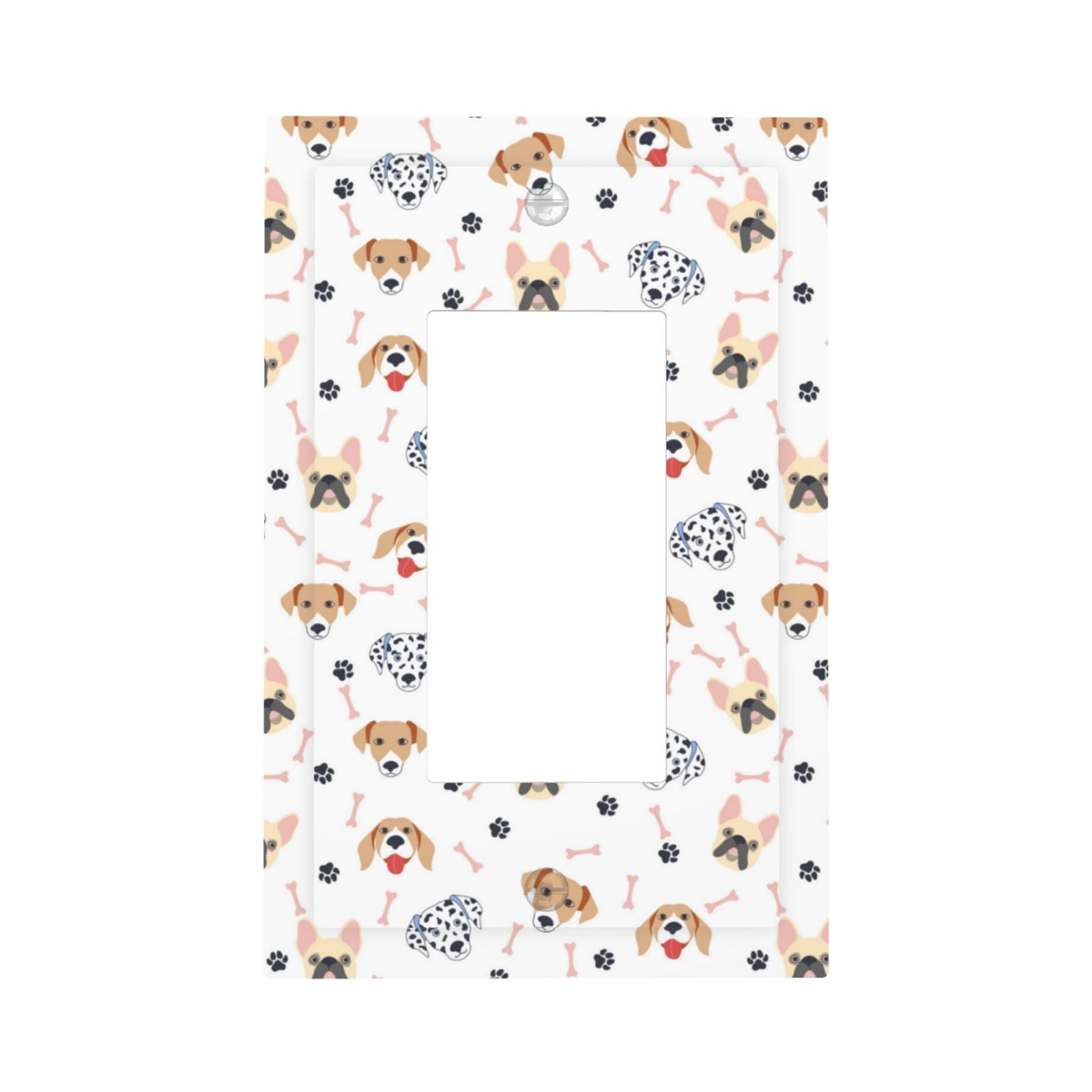 KLL Cute Cartoon Dogs Pattern Electrical Outlet Covers, 3" x 5" 1 Pack ...