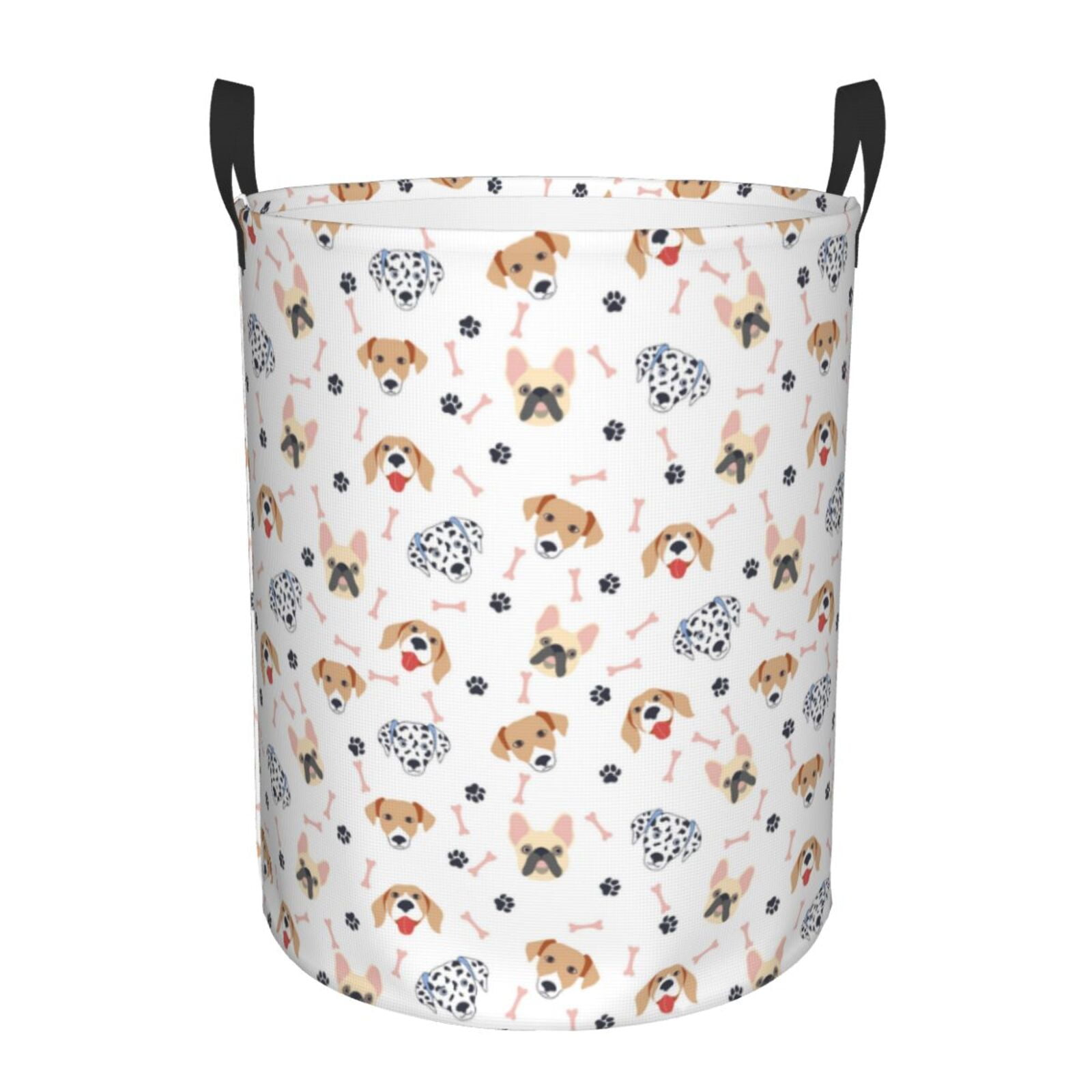 KLL Cute Cartoon Dogs Waterproof Foldable Laundry Hamper Bucket with ...