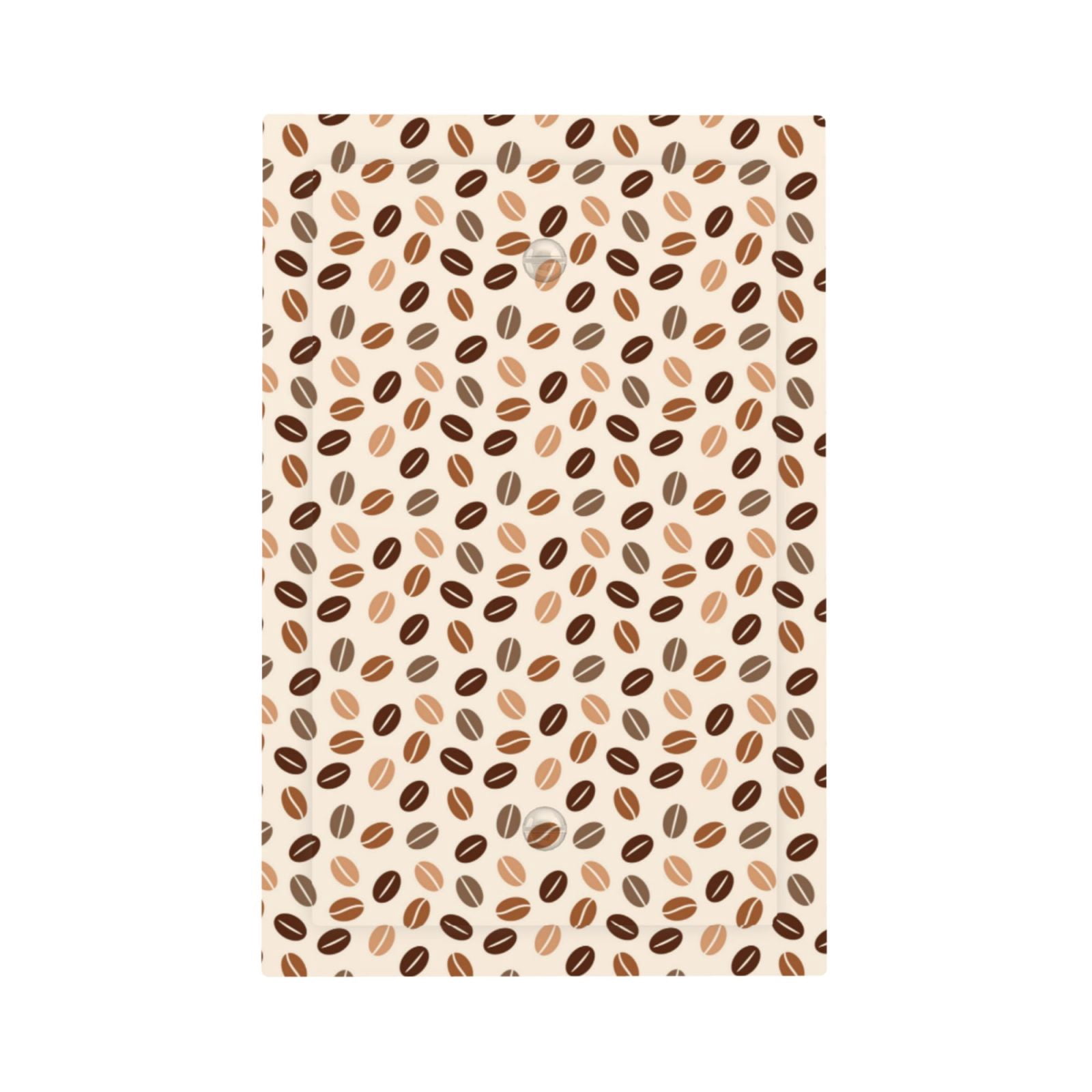 KLL Cute Coffee Bean Print Pattern Electrical Outlet Covers, 3" x 5" 1 ...