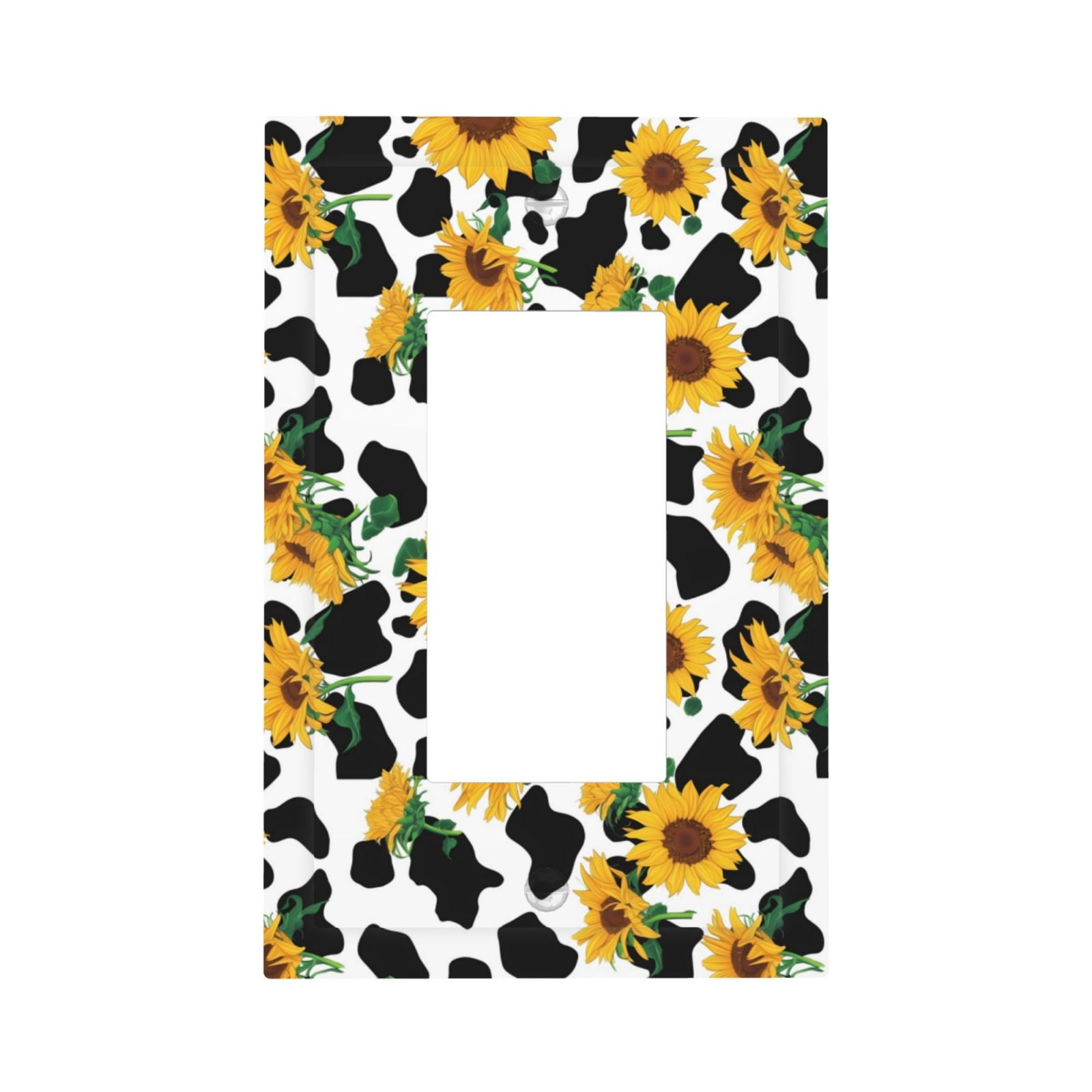 KLL Cute Cow Print Sunflower A Pattern Electrical Outlet Covers, 3" x 5 ...