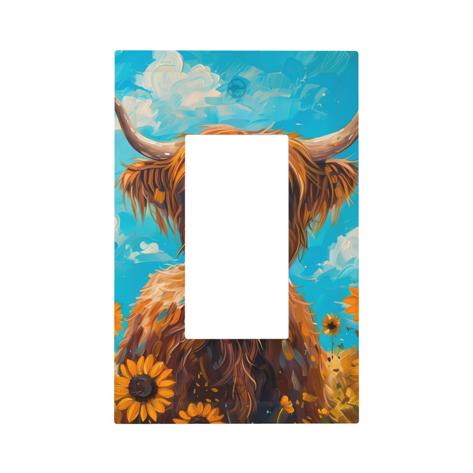 KLL Cute Cow Sunflowers Art Pattern Electrical Outlet Covers, 3" x 5" 1 ...