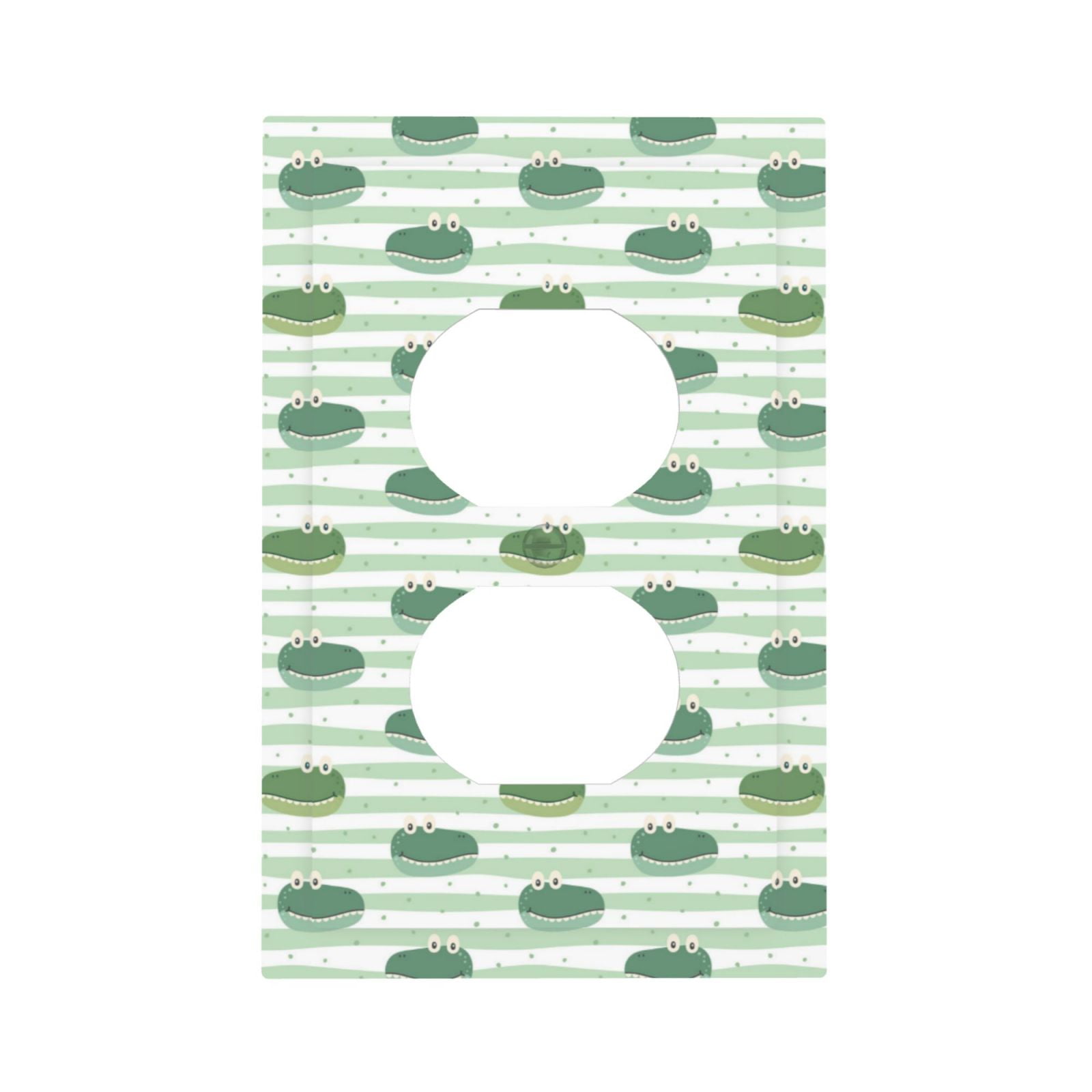 KLL Cute Crocodile Pattern Electrical Outlet Covers, 3" x 5" 1 Pack ...