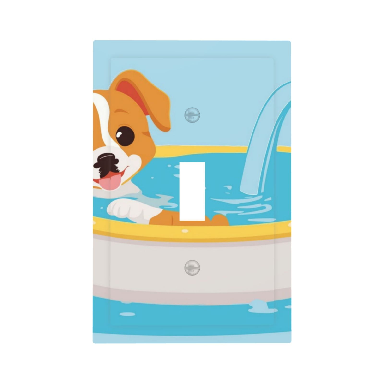 KLL Cute Dog In Bath Pattern Electrical Outlet Covers, 3" x 5" 1 Pack ...