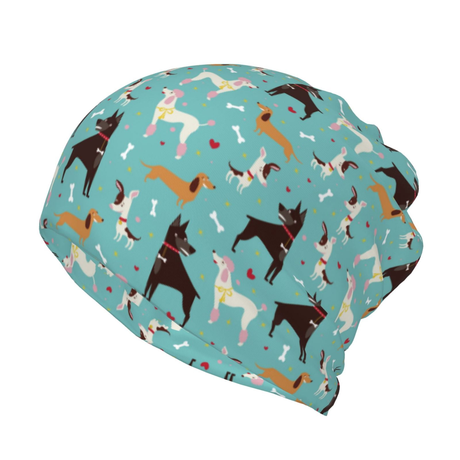 KLL Cute Dog Pirnt Wicking Running Beanie Head Wrap Cycling Bandana for ...
