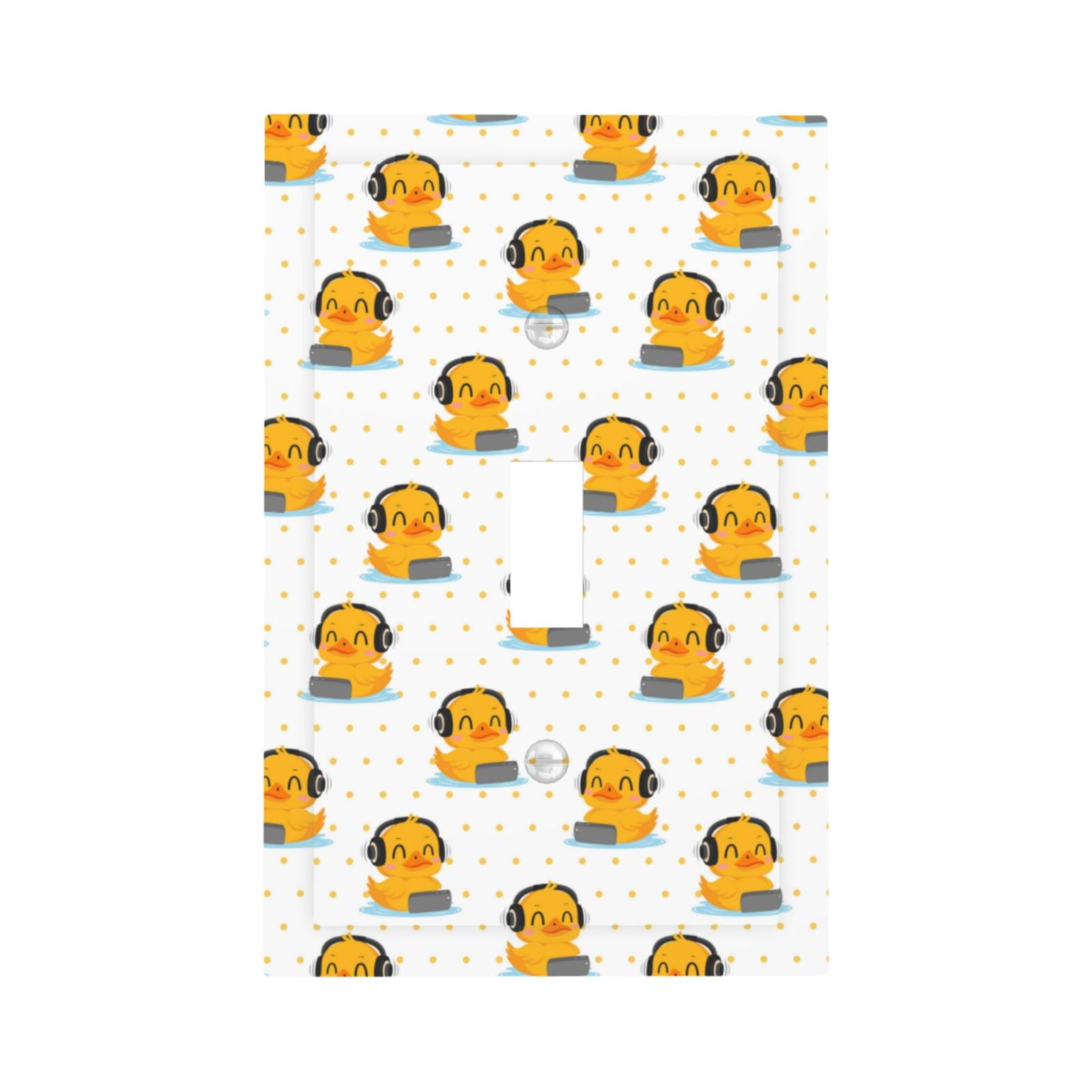 KLL Cute Duck With Headphone Pattern Electrical Outlet Covers, 3" x 5 ...