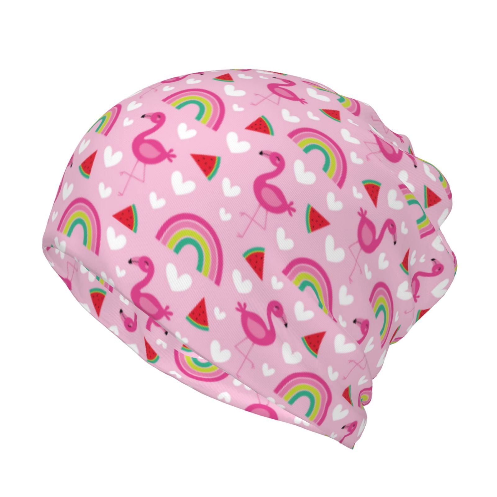 KLL Cute Flamingo Pirnt Wicking Running Beanie Head Wrap Cycling ...