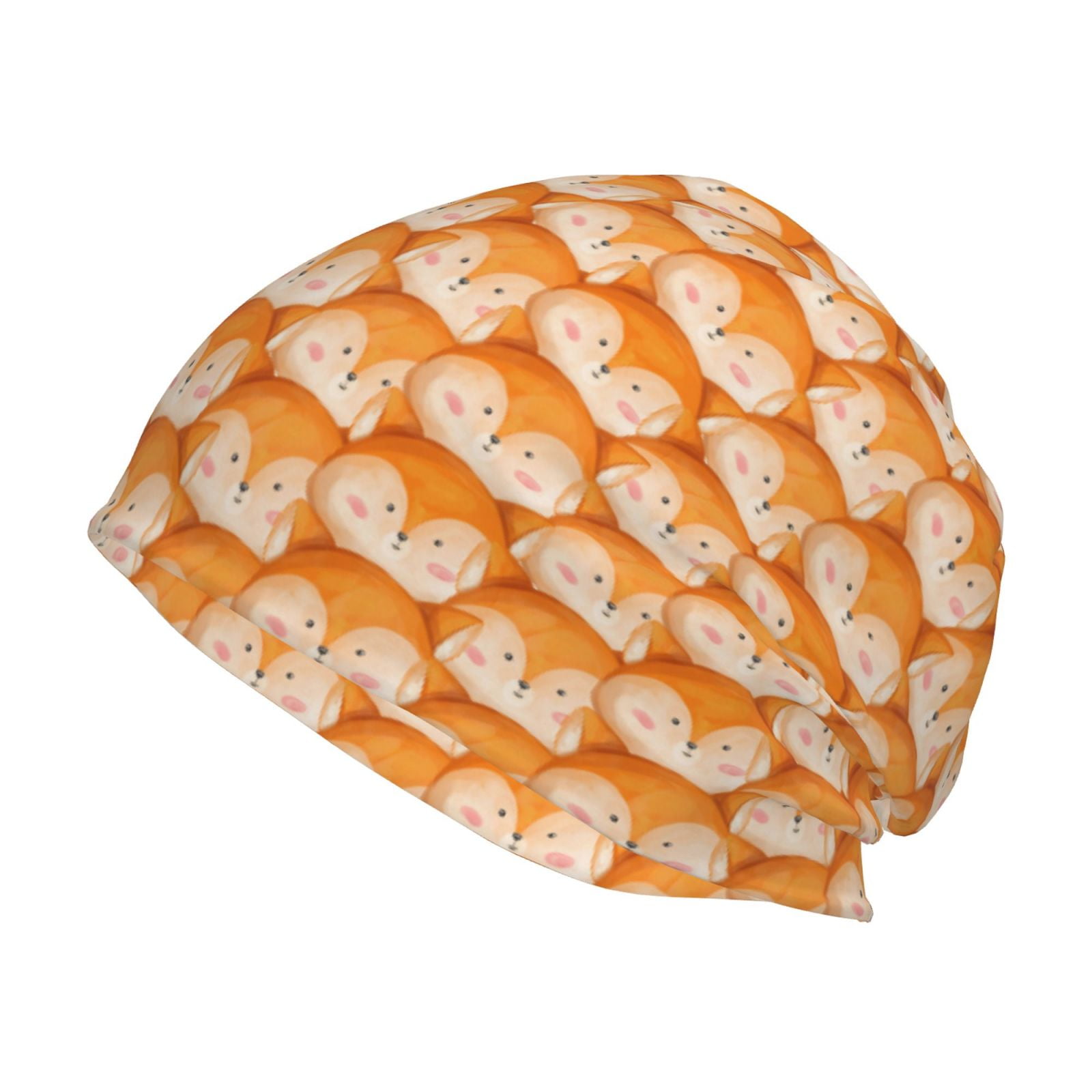 KLL Cute Fox Faces Pattern Winter Fall Beanie Knit Hats for Men & Women ...